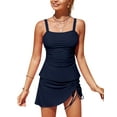 Jusfitsu Womens Two Piece Tankini Set Tummy Control Swimsuits With