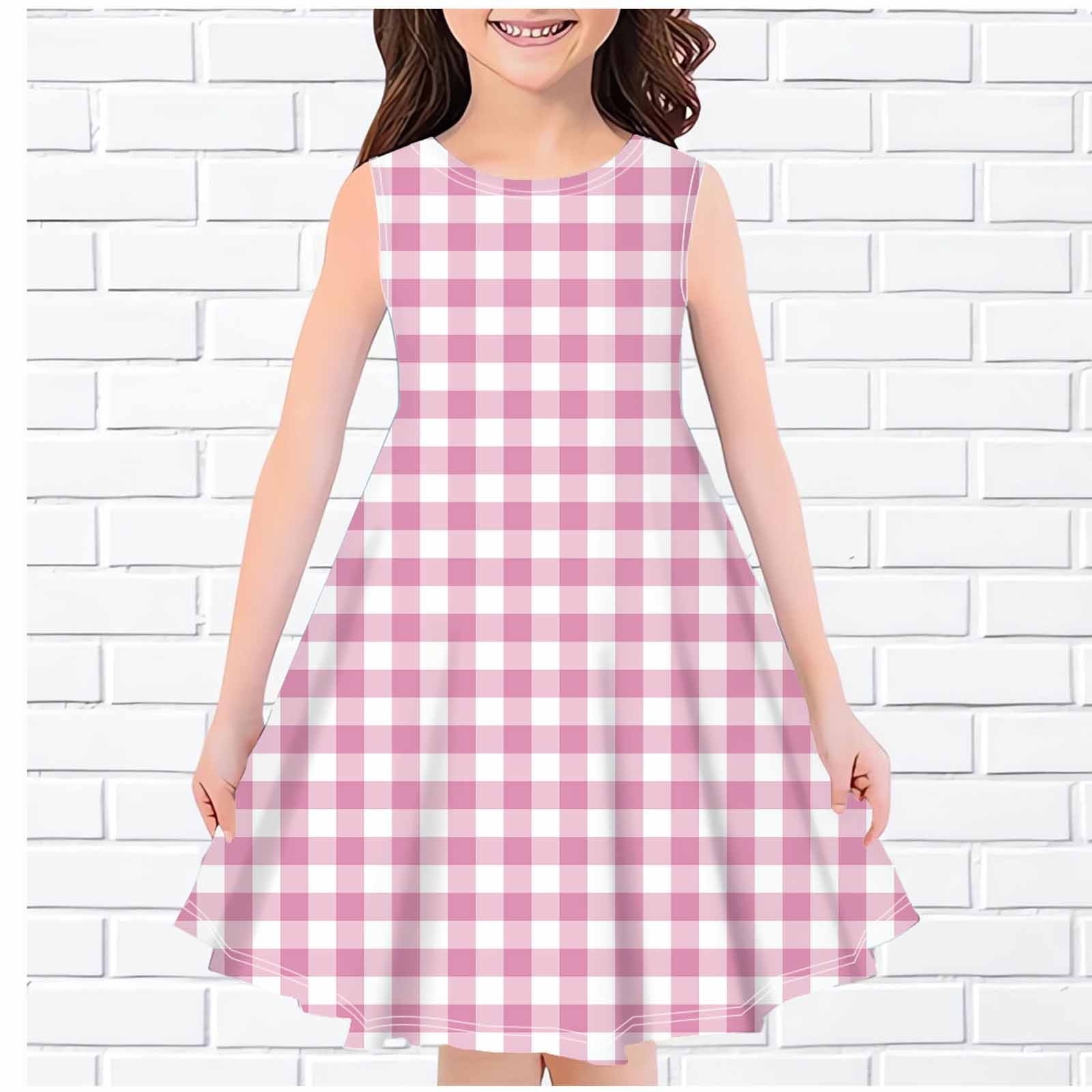 Juslio Girls Dresses Girls Kids Clothes Sleeveless Print Little Girl ...