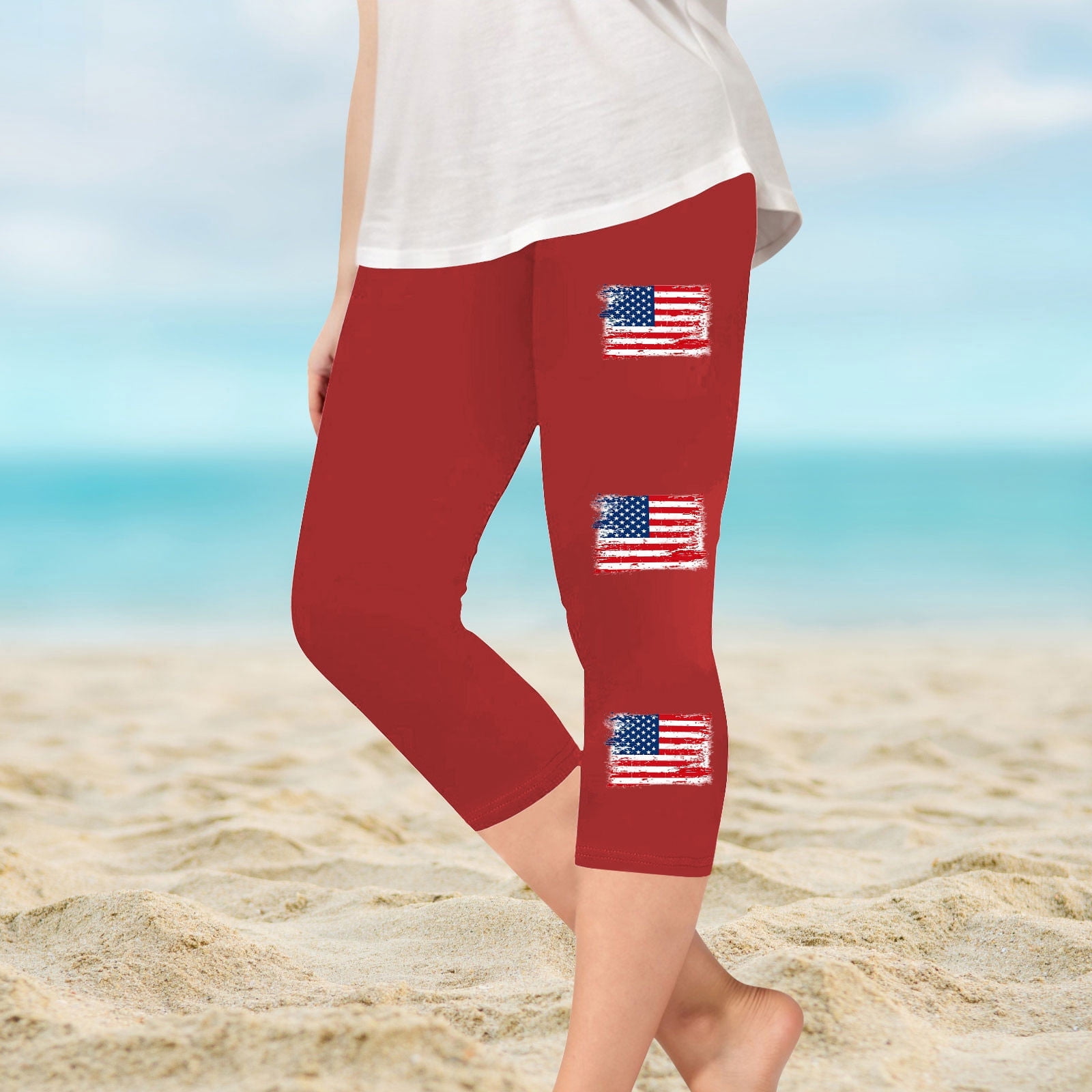 Juslio Girls Pants Kids Girls Fashion Print Summer Leisure Yoga ...