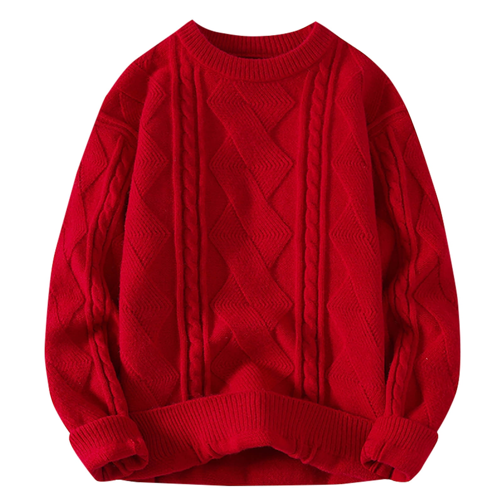 Juslio Mens Sweater Pullovers Turtlenecks Solid High Neck Long Sleeve ...