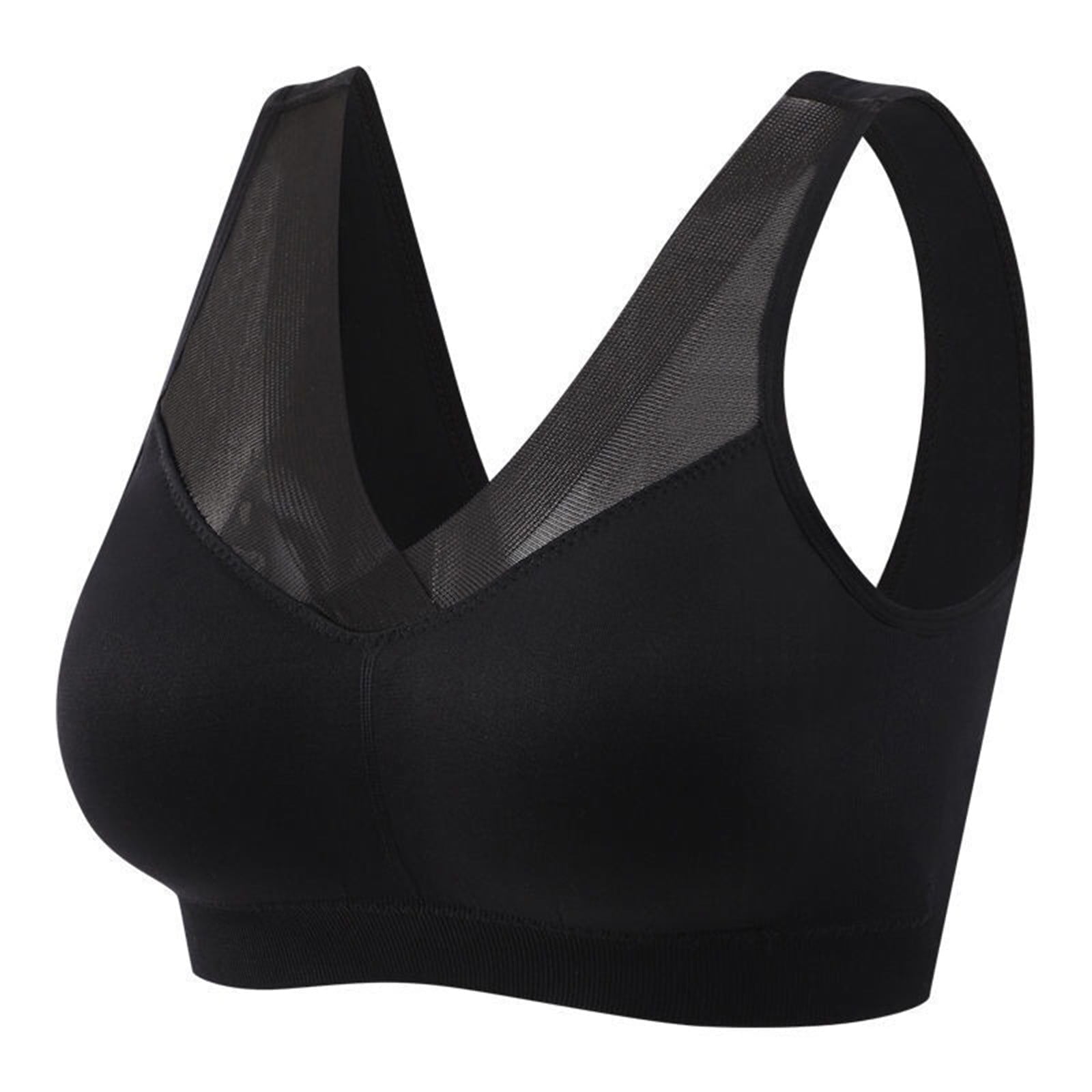 Juslio Push Up Bra Athletic Lace Wirefree Solid Sports Bras - Walmart.com