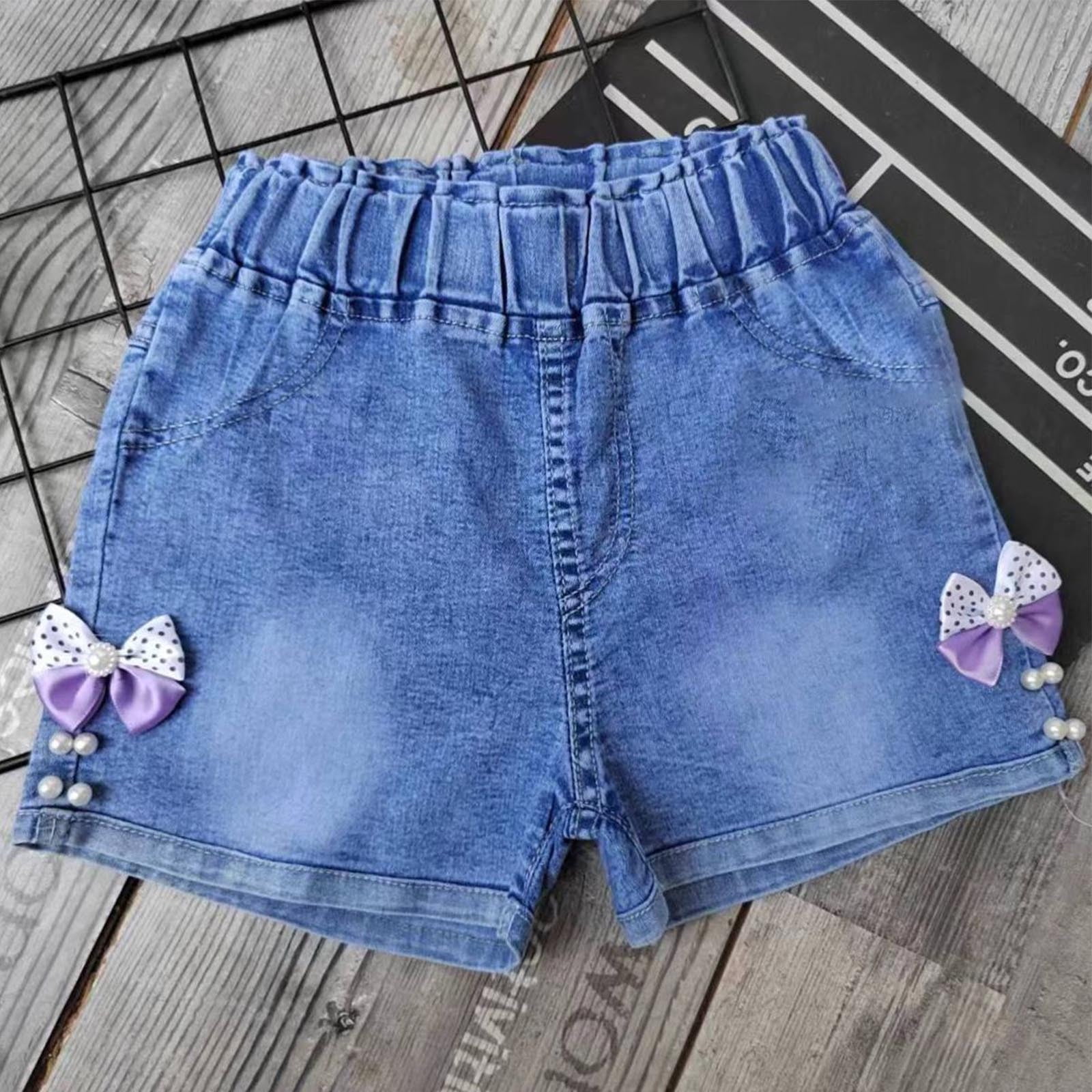 Juslio Toddler Girl Shorts Pocket Vacation Elastic Waist Beach Summer ...