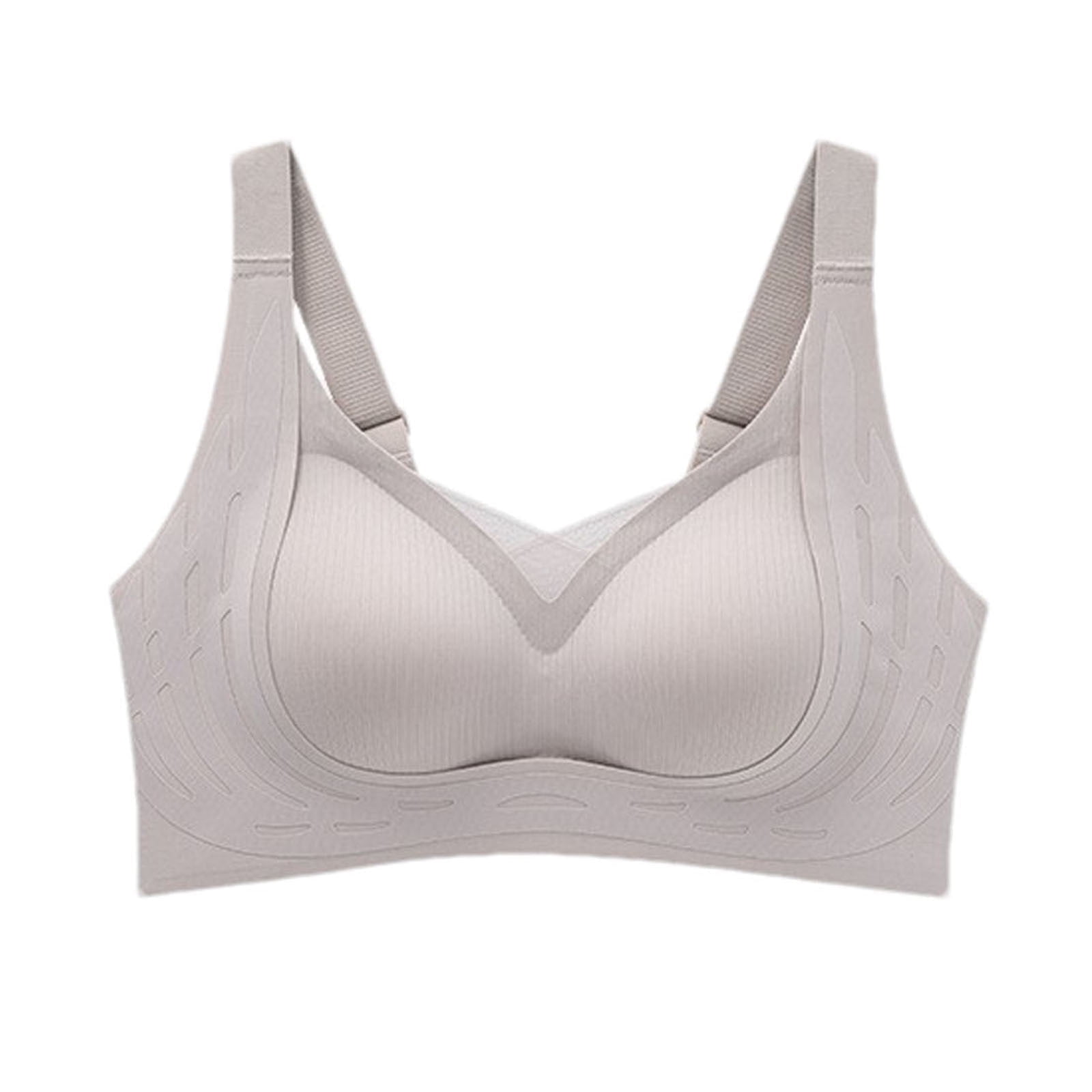 Juslio Womens Bras Athletic Wirefree Comfortable Solid Sports Bras ...