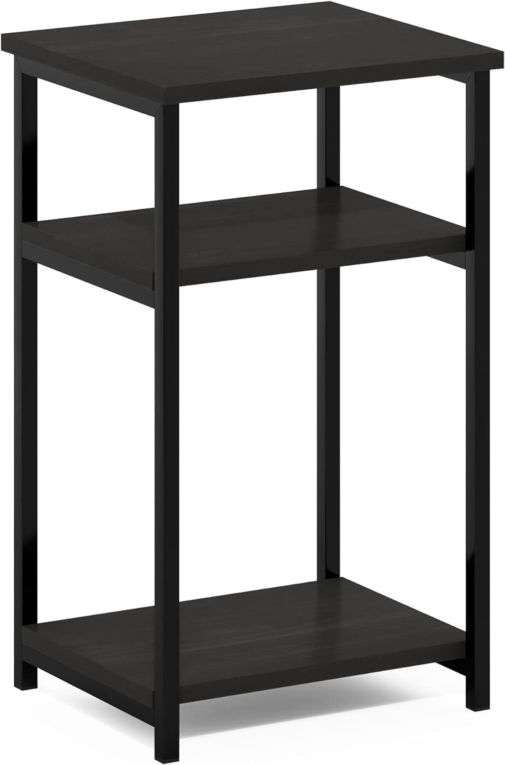 Just 3-Tier Metal Frame End Table with Storage Shelves, 1-Pack ...