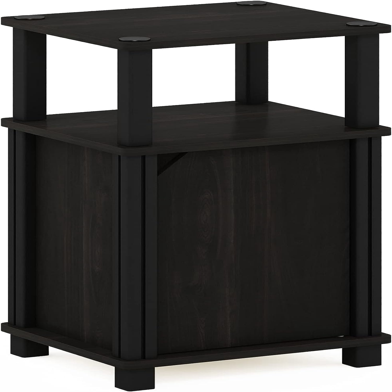 Just 3-Tier Metal Frame End Table with Storage Shelves 2-Pack Amber ...