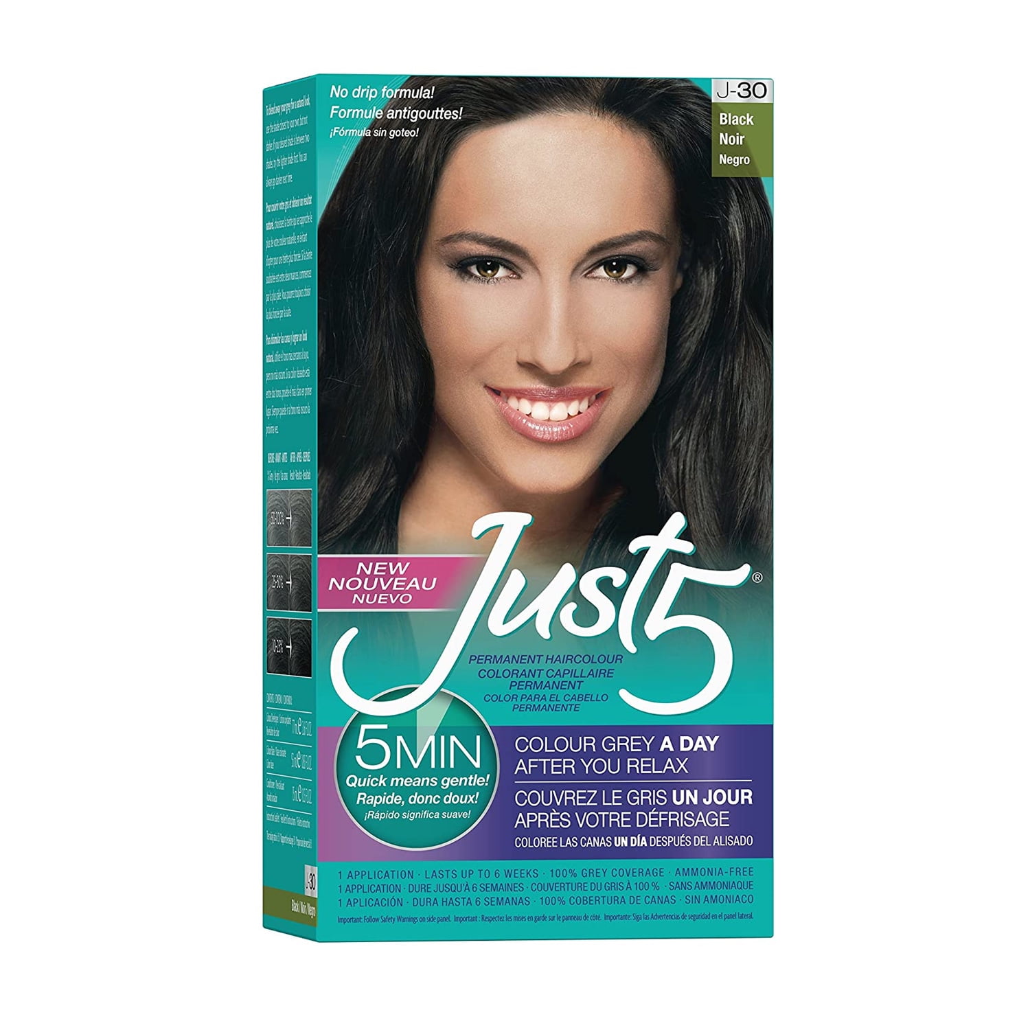 Just 5 Women Permanent Hair Color Black, Pack of 12 - Walmart.com