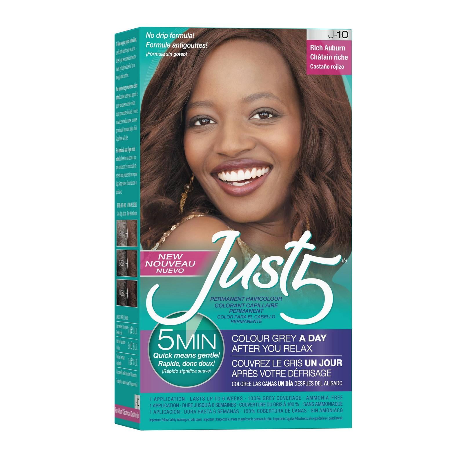 Just 5 Women Permanent Hair Color Rich Auburn, Pack of 12 - Walmart.com