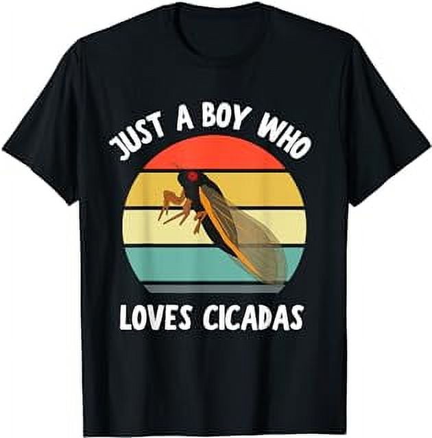 Just A Boy Who Loves Cicadas Future Entomologist Kids Boys T-Shirt ...