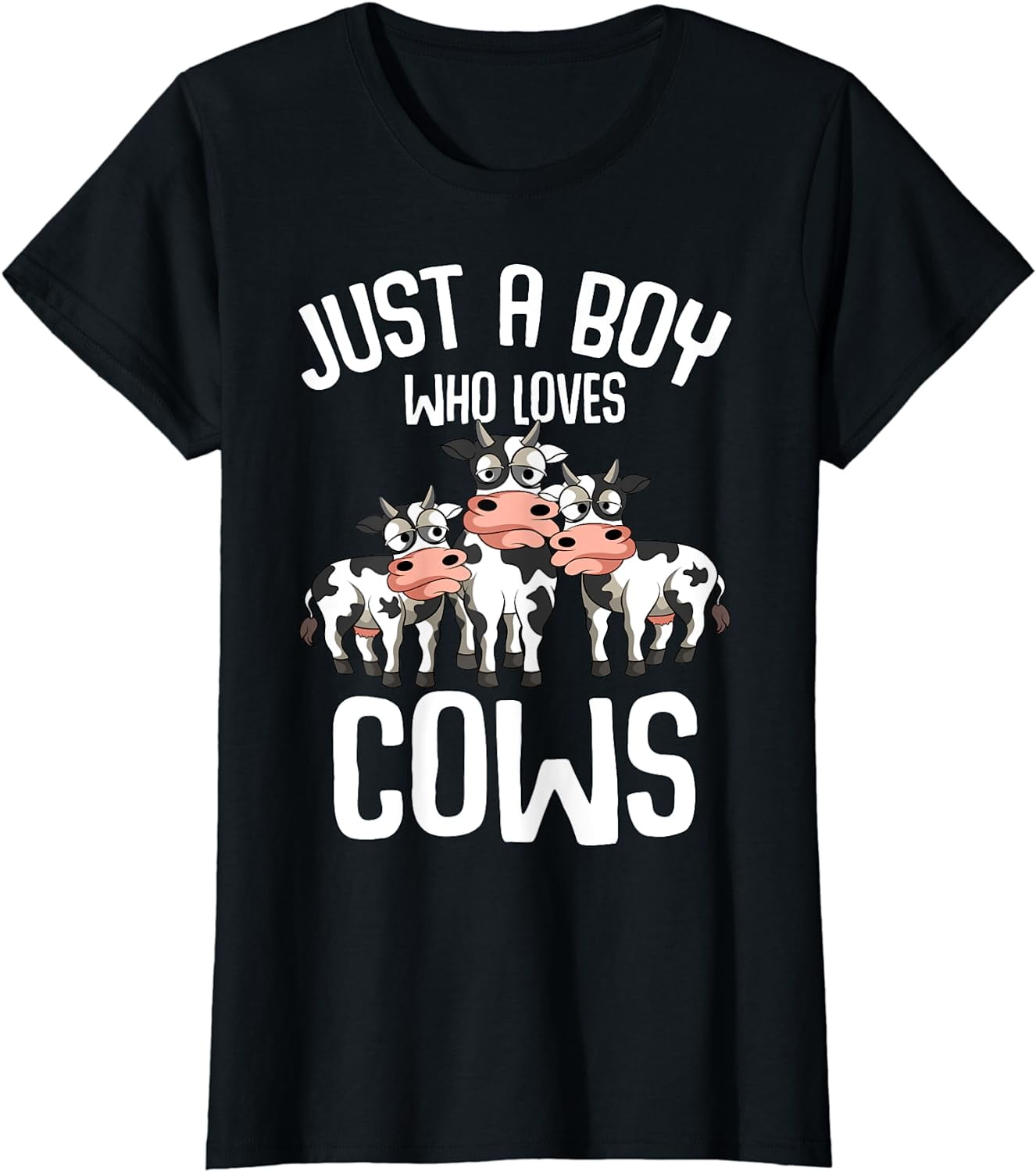 Just A Boy Who Loves Cows Farmers Cow Kids Toddler Boys T-Shirt ...