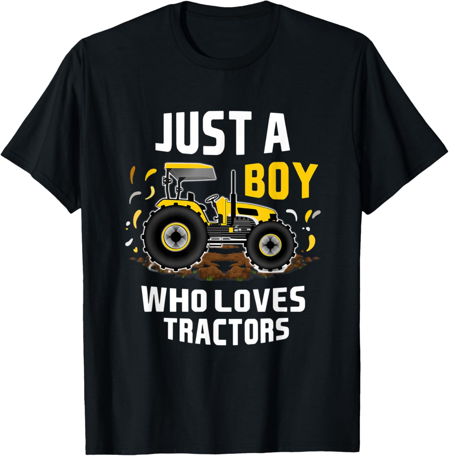 Just A Boy Who Loves Tractors Lover Farmer Tractor Funny Creative Graphic T-Shirt - Walmart.com
