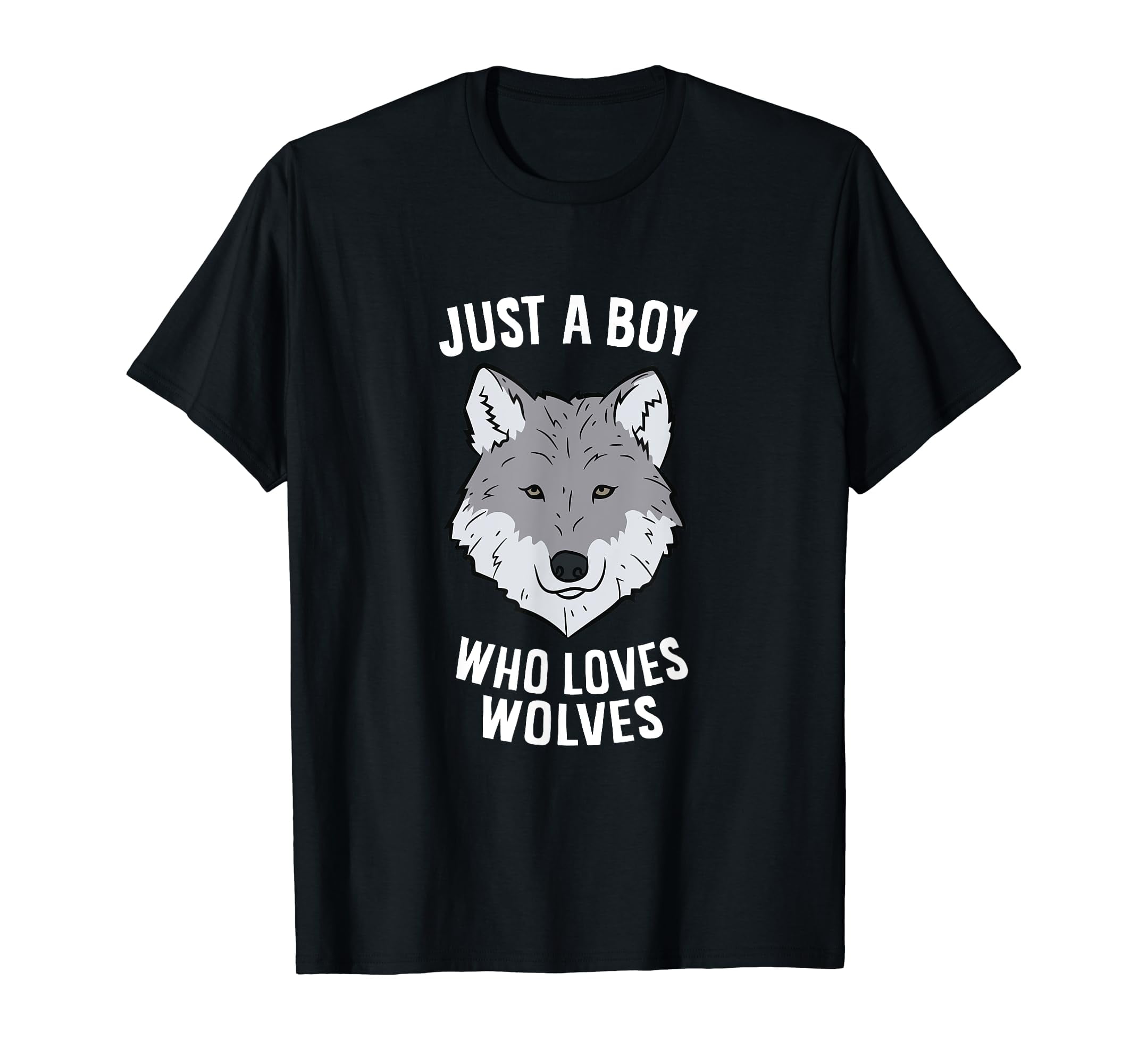 Just A Boy Who Loves Wolves Funny Wolf Boy T-Shirt - Walmart.com