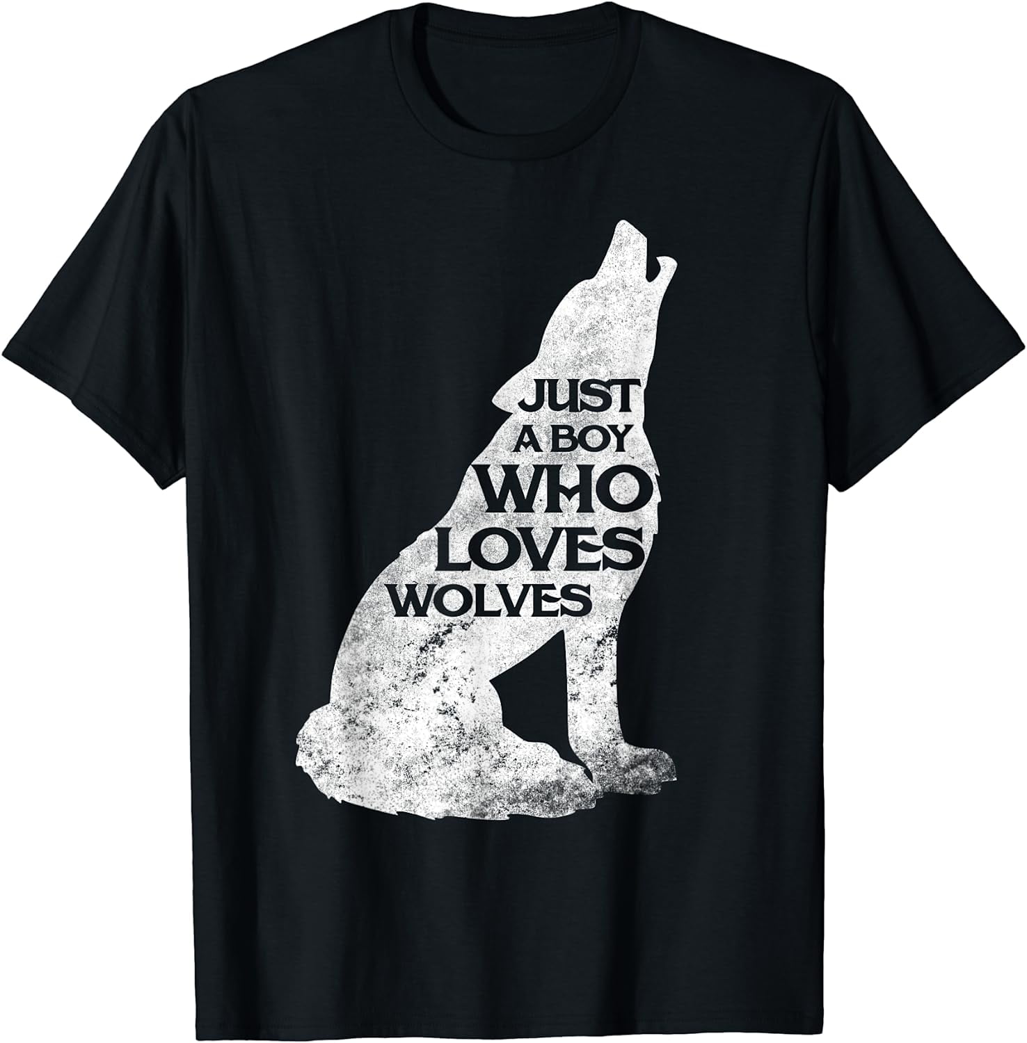 Just A Boy Who Loves Wolves Wolf Pack Girl Shirt Gift - Walmart.com