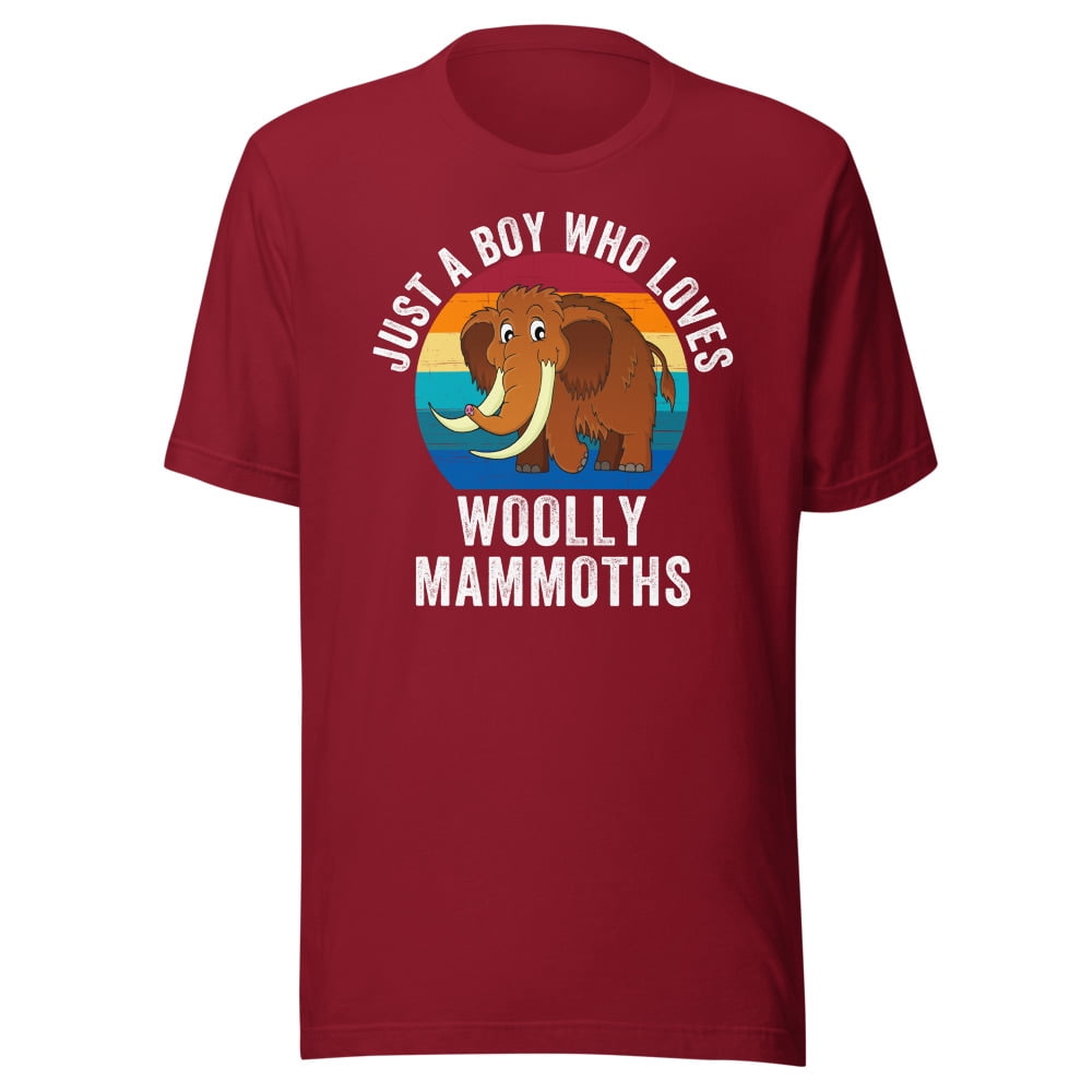 Just A Boy Who Loves Woolly Mammoths Shirt, Unisex, Extinct Animal ...