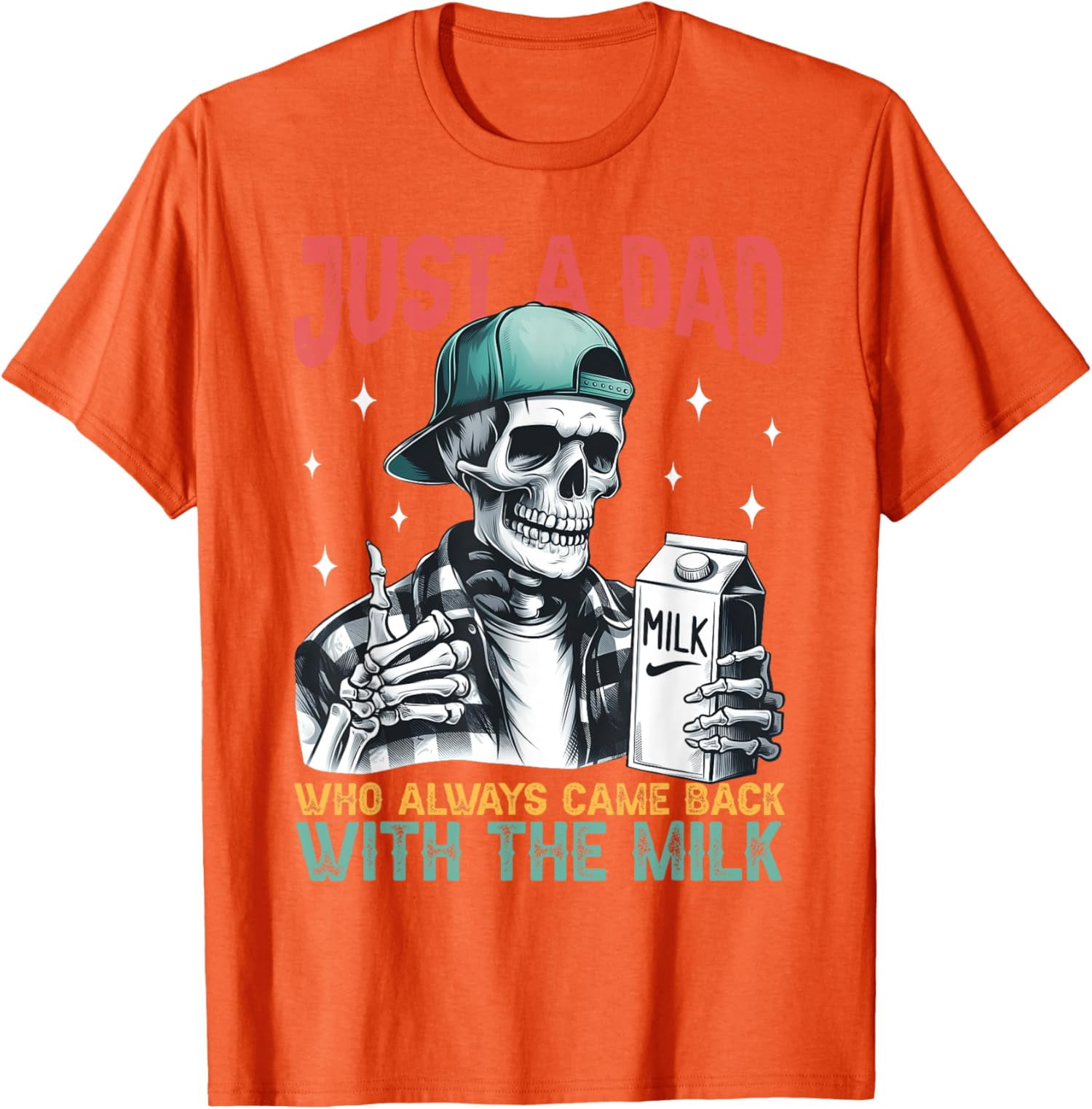 Just A Dad Who Always Came Back With The Milk - Funny Skeleton Thumbs ...