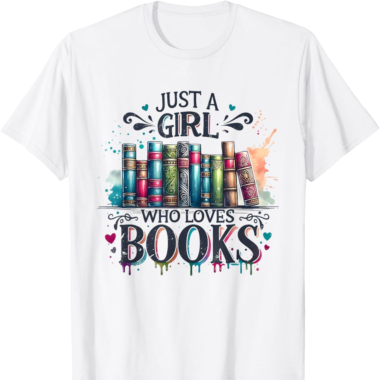 Just A Gir1l Who Loves B1Ooks Gif for B1Ookworm T-S1Hirt - Walmart.com