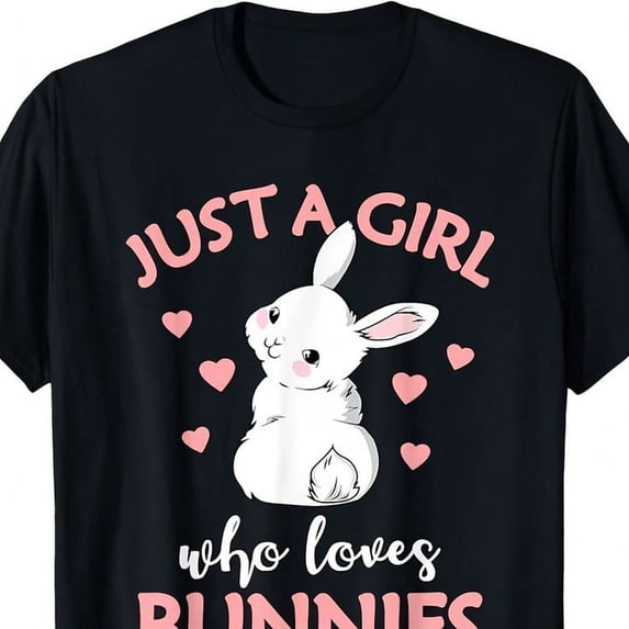 Just A Gir1l Who Loves Bunnies Rabbit Bunny T-S1Hirt - Walmart.com