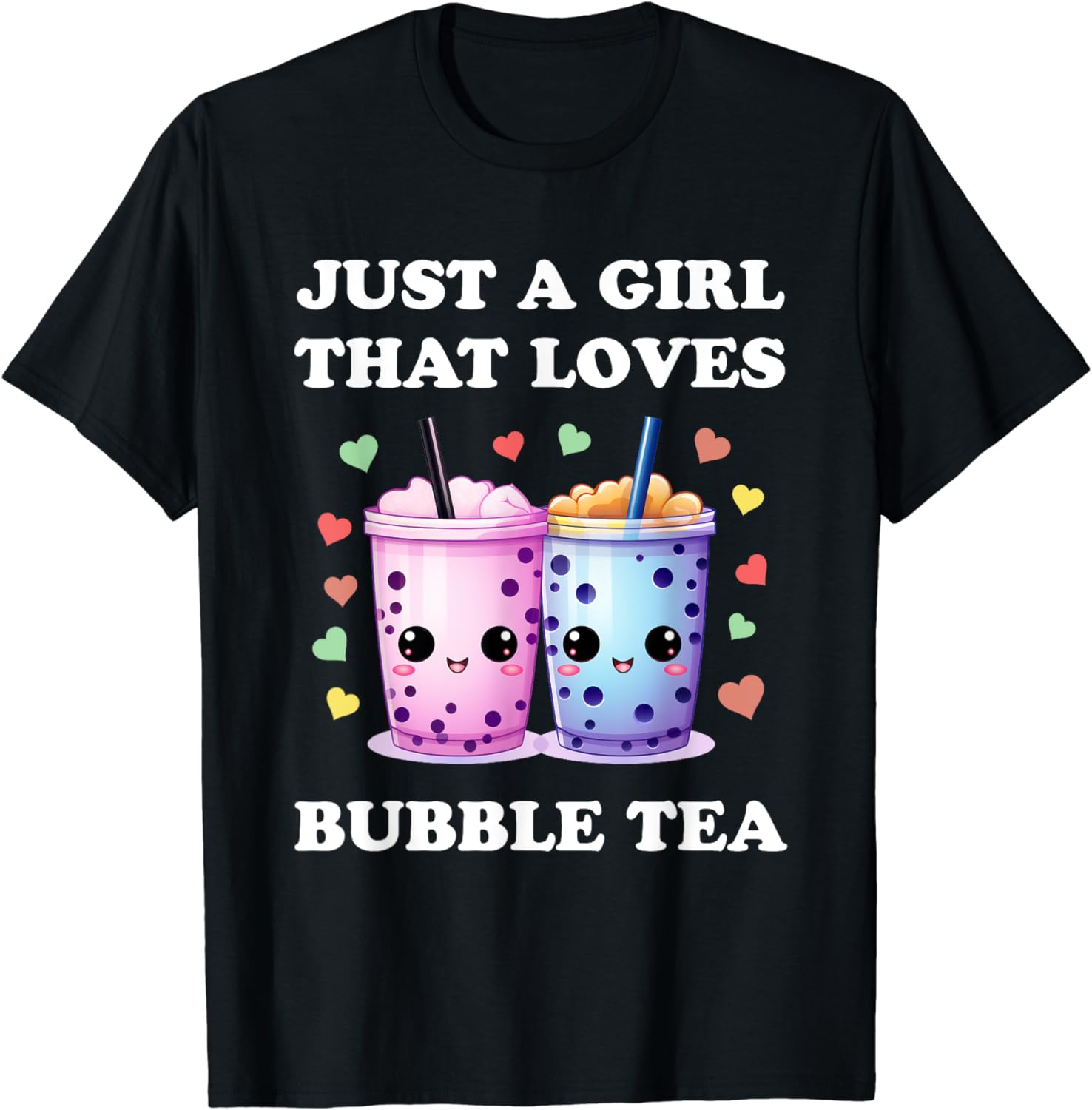 Just A Girl That Loves Bubble Tea Kawaii Boba Love T-Shirt - Walmart.com