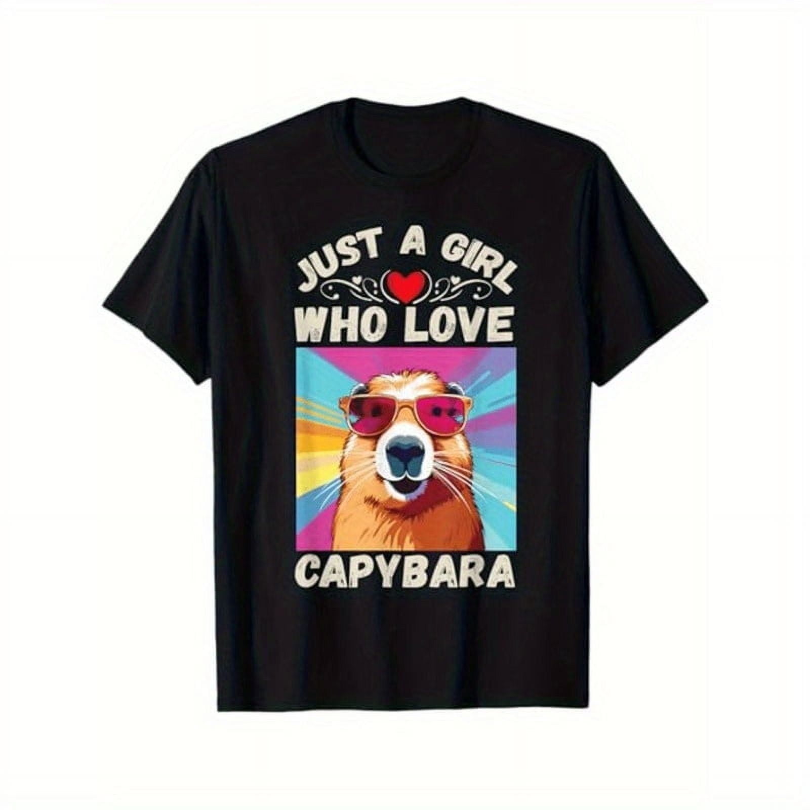 Just A Girl Who Love Capybara Cute and Funny Capybaras T-Shirt - Walmart.com