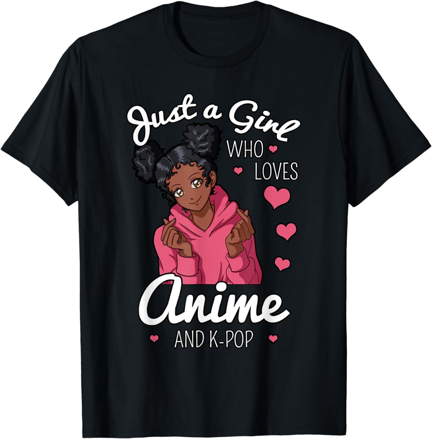 Just A Girl Who Loves Anime And K-Pop African American Afro Short ...