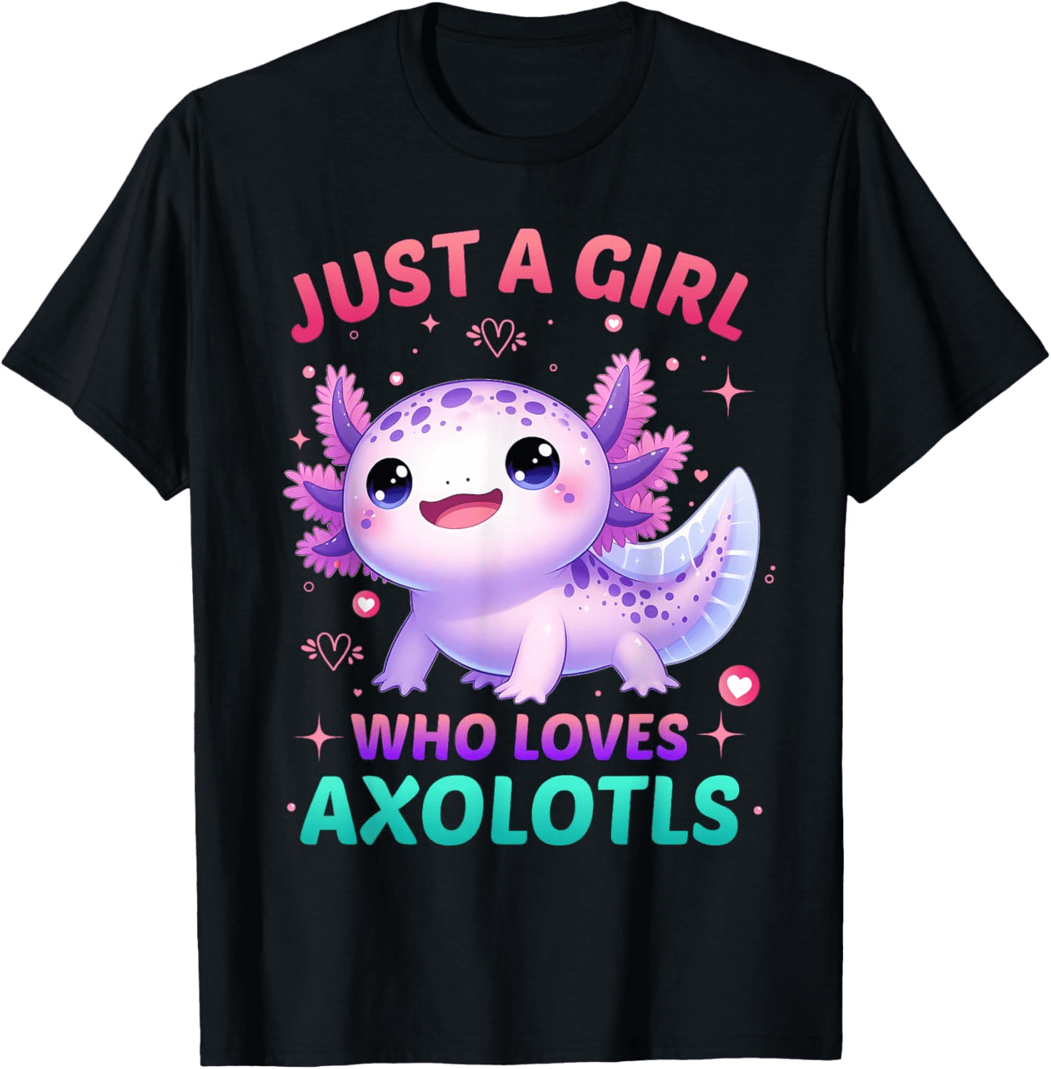 Just A Girl Who Loves Axolotls Axolotl Kawaii Women's T-Shirt - Walmart.com