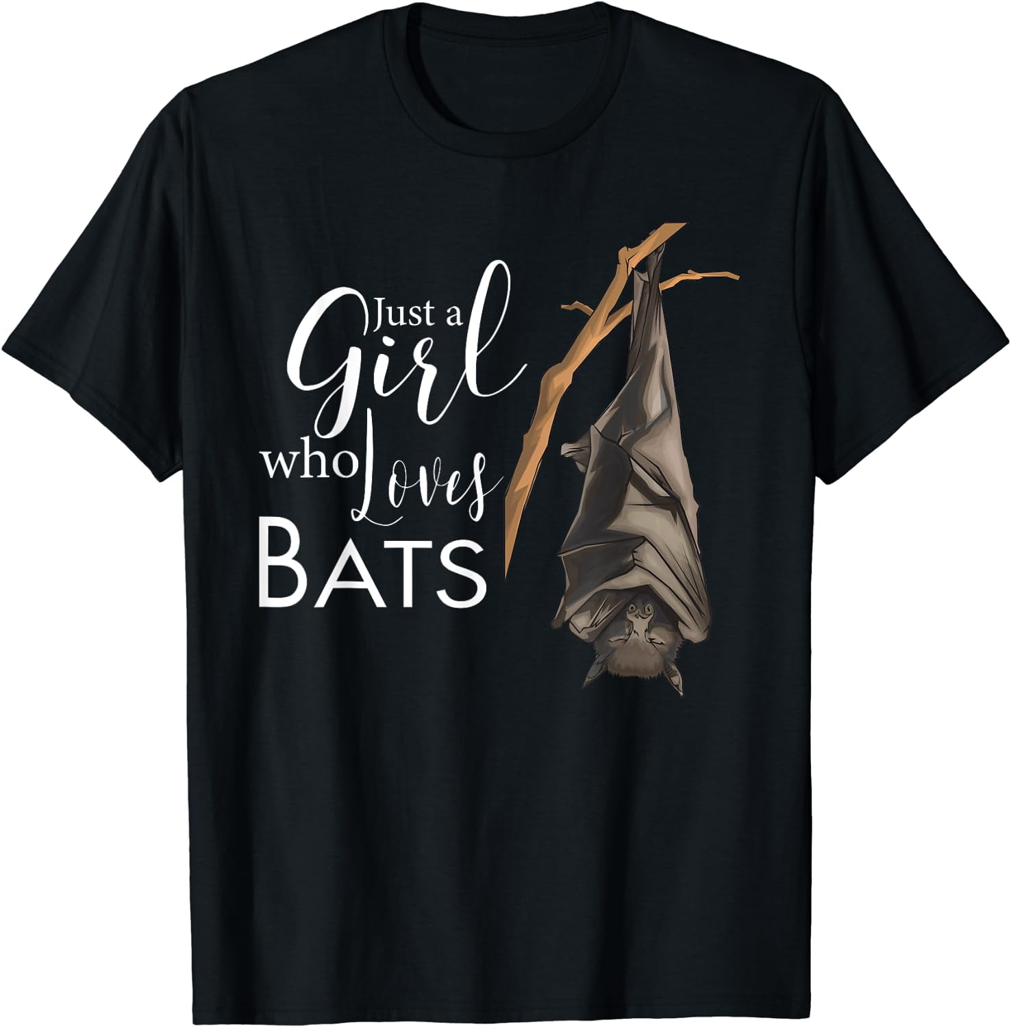 Just A Girl Who Loves Bats I Cute Bat I Girl Bat T-Shirt - Walmart.com