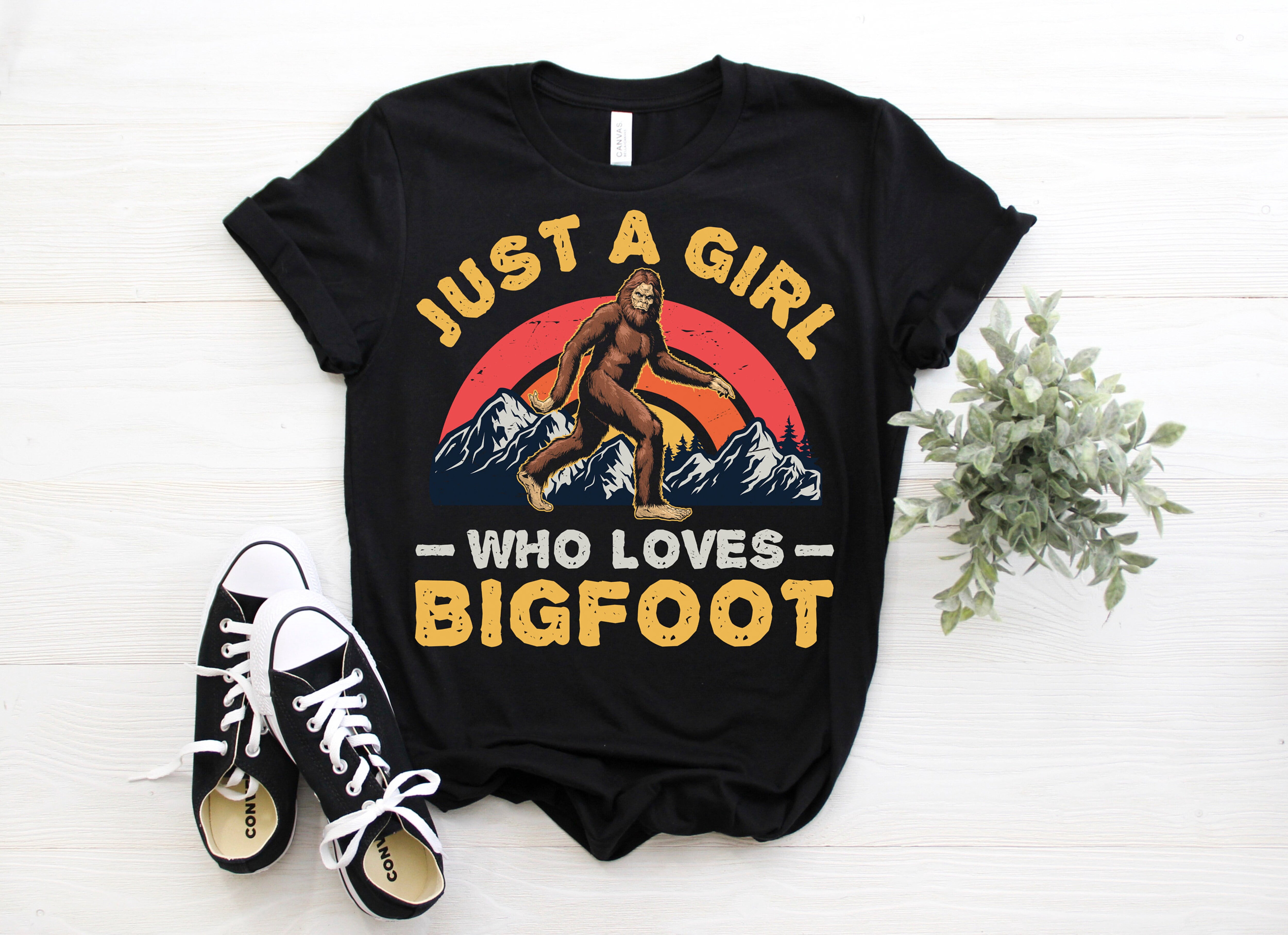 Just A Girl Who Loves Bigfoot Vintage T-Shirt, Undefeated Hide And Seek ...