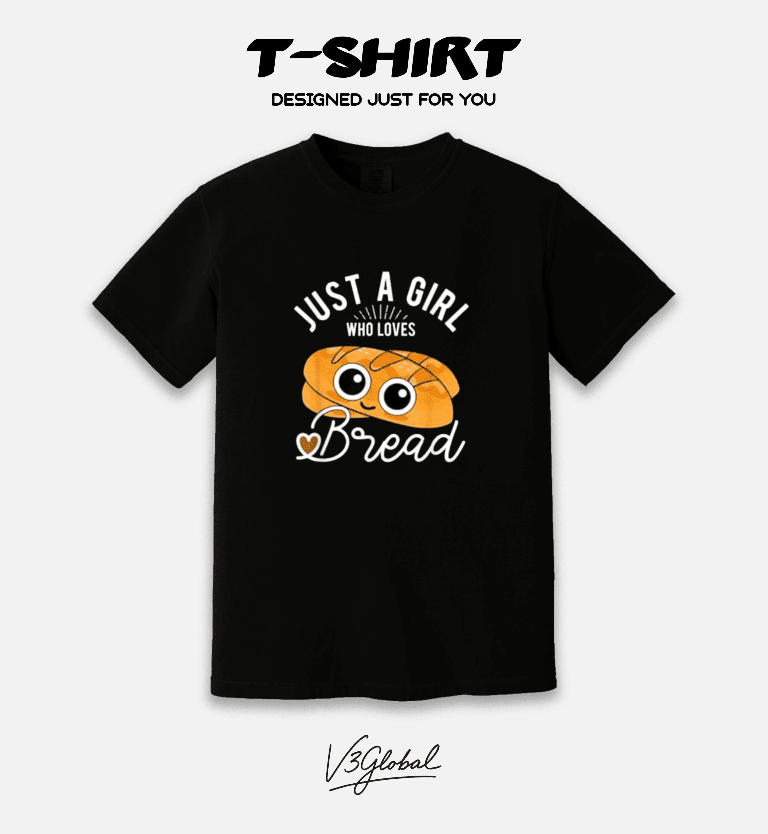 Just A Girl Who Loves Bread Funny Baker Baking Tee Comfort Colors T-Shirt, for Men & Women, up ...