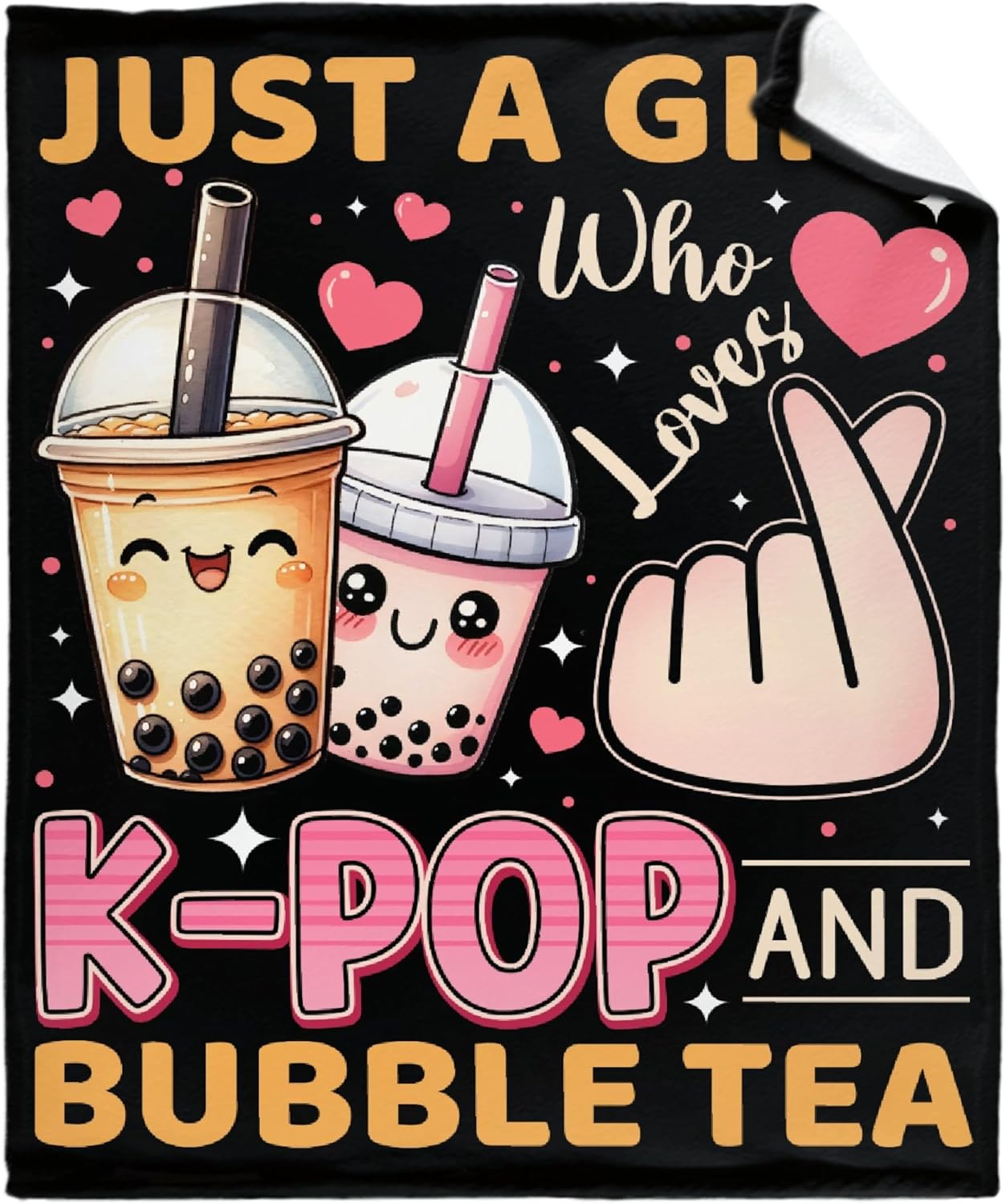 Just A Girl Who Loves Bubble Tea Blanket Super Soft Lightweight Throw ...