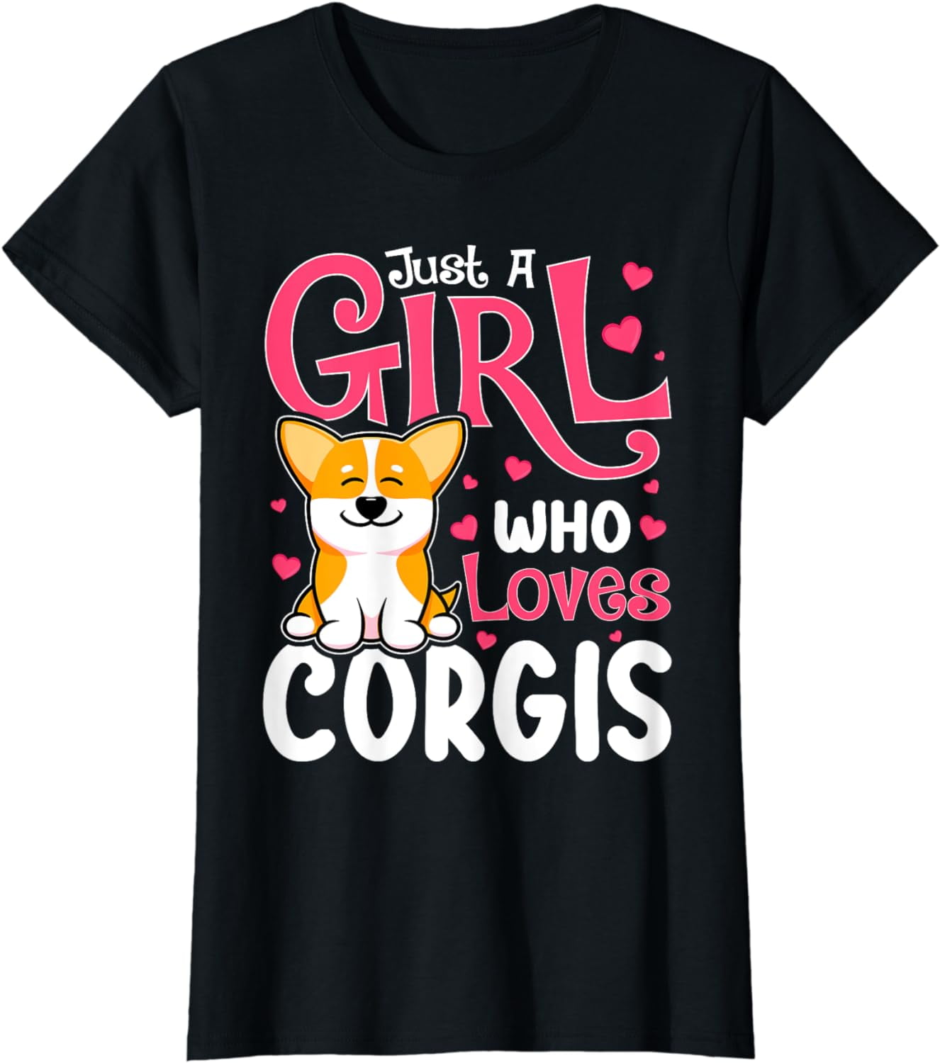 Just A Girl Who Loves Corgis Gifts for Corgi Lovers T-Shirt - Walmart.com