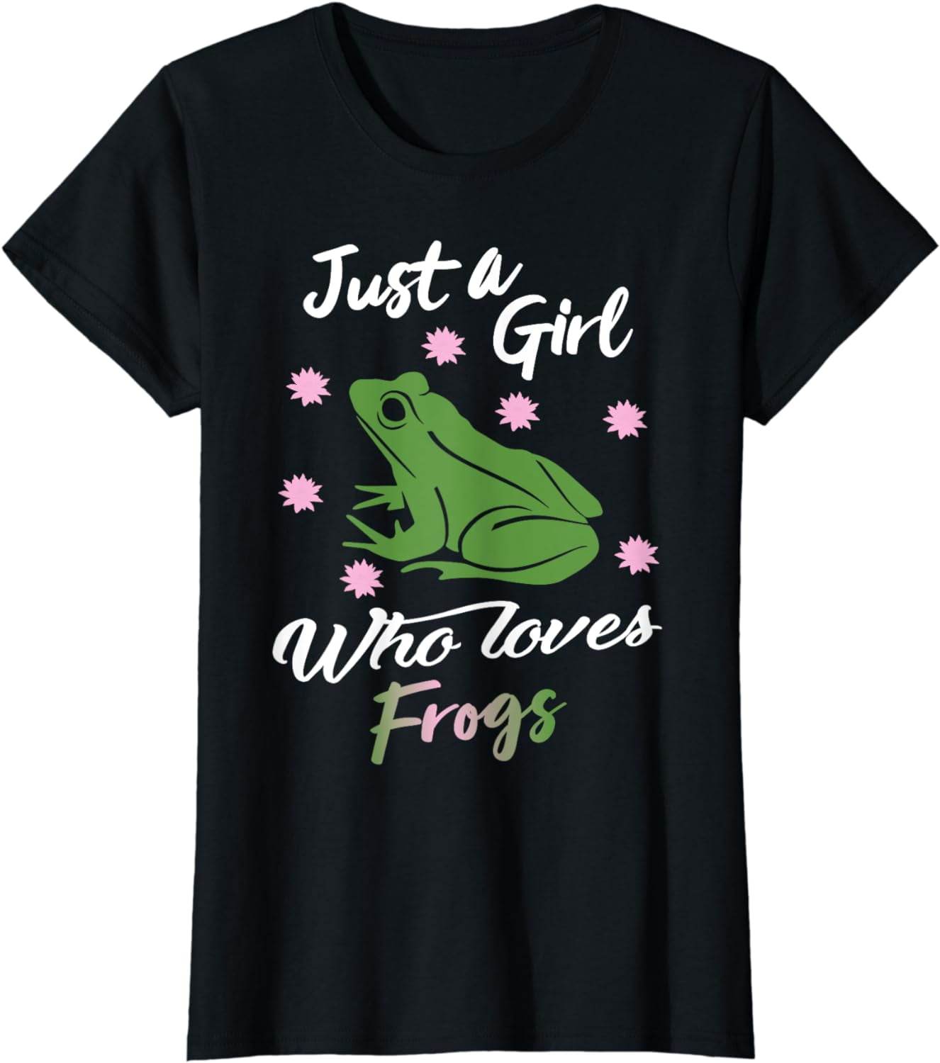 Just A Girl Who Loves Frog T-Shirt For Women Frog Lover T-Shirt ...
