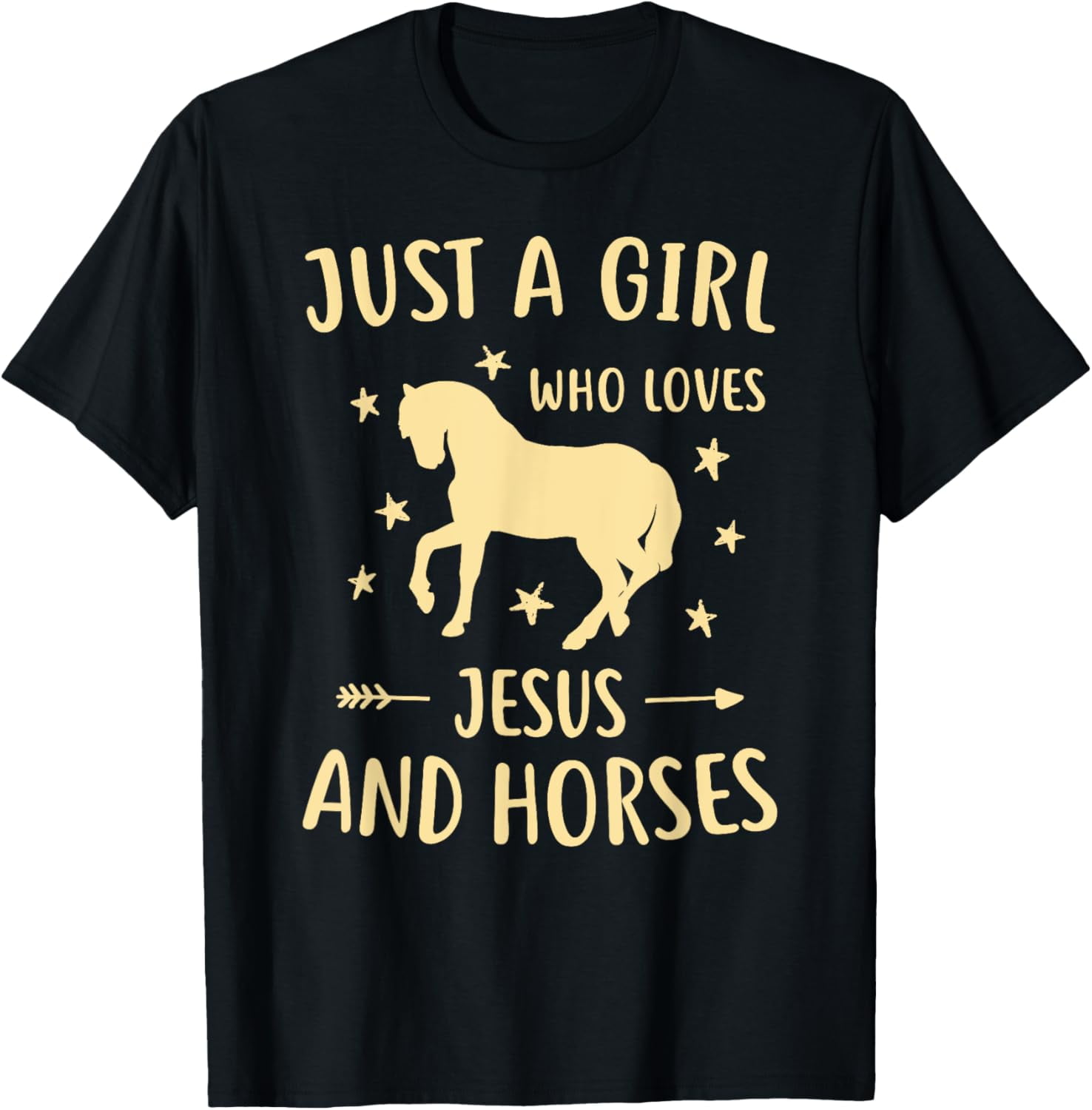 Just A Girl Who Loves Jesus And Horses For Women Teens Girls T-Shirt ...