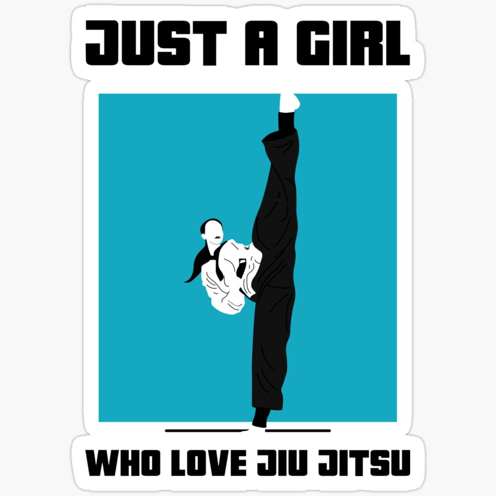 Just A Girl Who Loves Jiu Jitsu Sticker Phone Decal Water Bottle ...