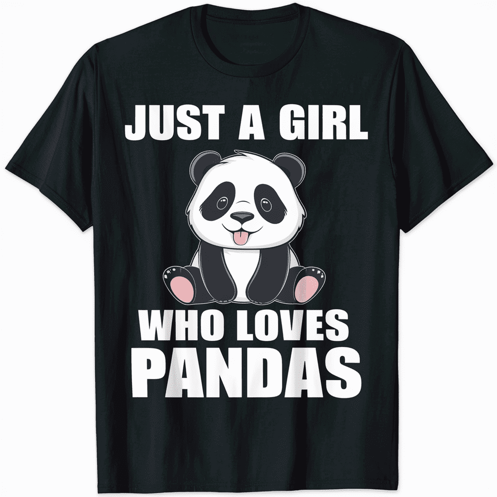 Just A Girl Who Loves Pandas Kawaii Panda T-Shirt - Walmart.com