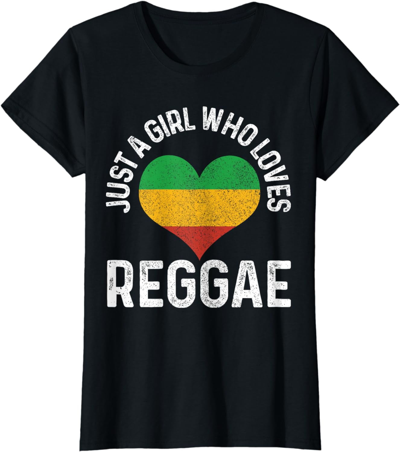 Just A Girl Who Loves Reggae Music Rastafari Rasta Gift T-Shirt ...