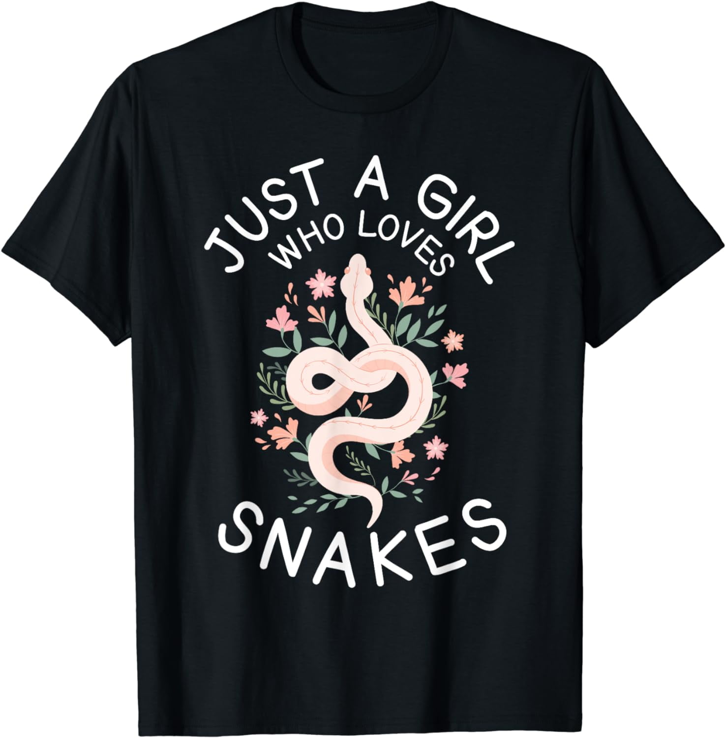 Just A Girl Who Loves Snakes Python Boa Corn Zoo keeper Zoo T-Shirt ...