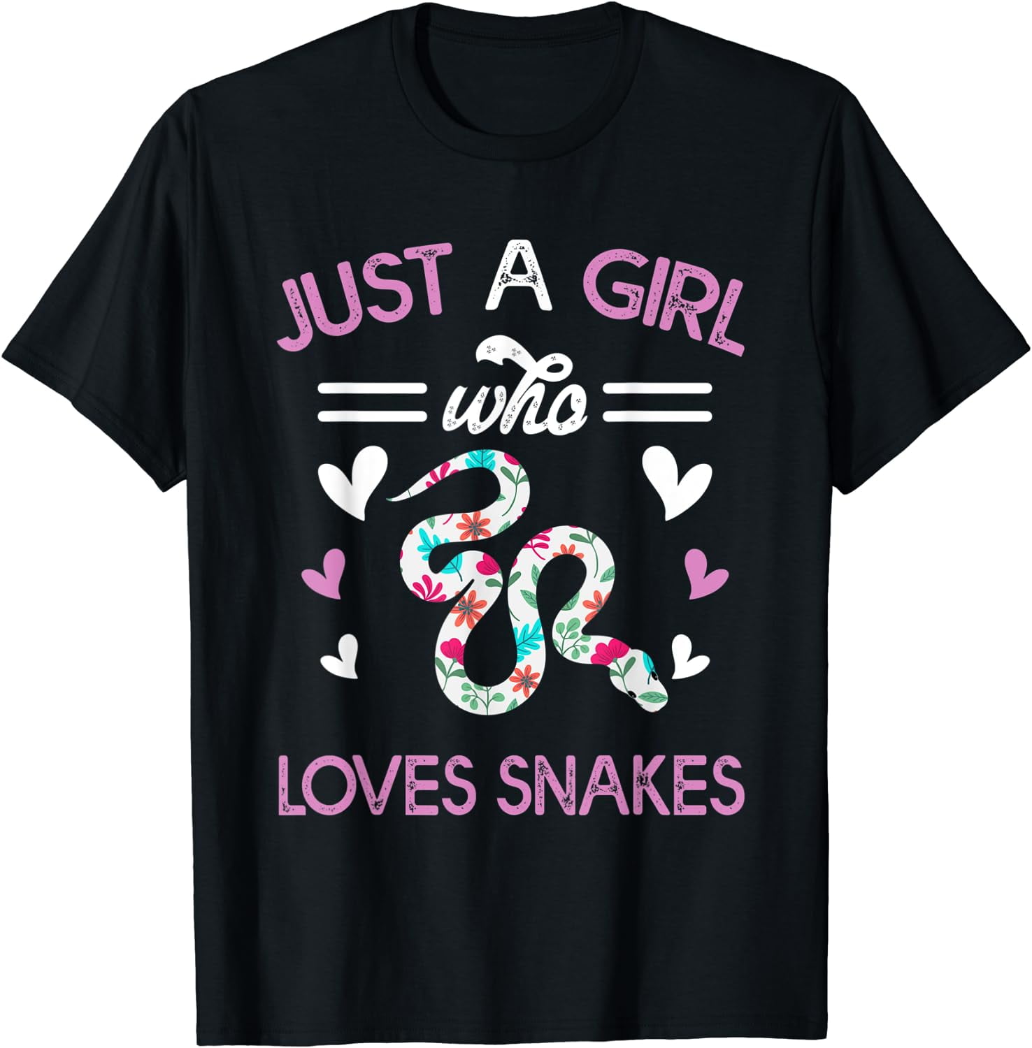 Just A Girl Who Loves Snakes shirt Women Snake Lover Gift T-Shirt ...