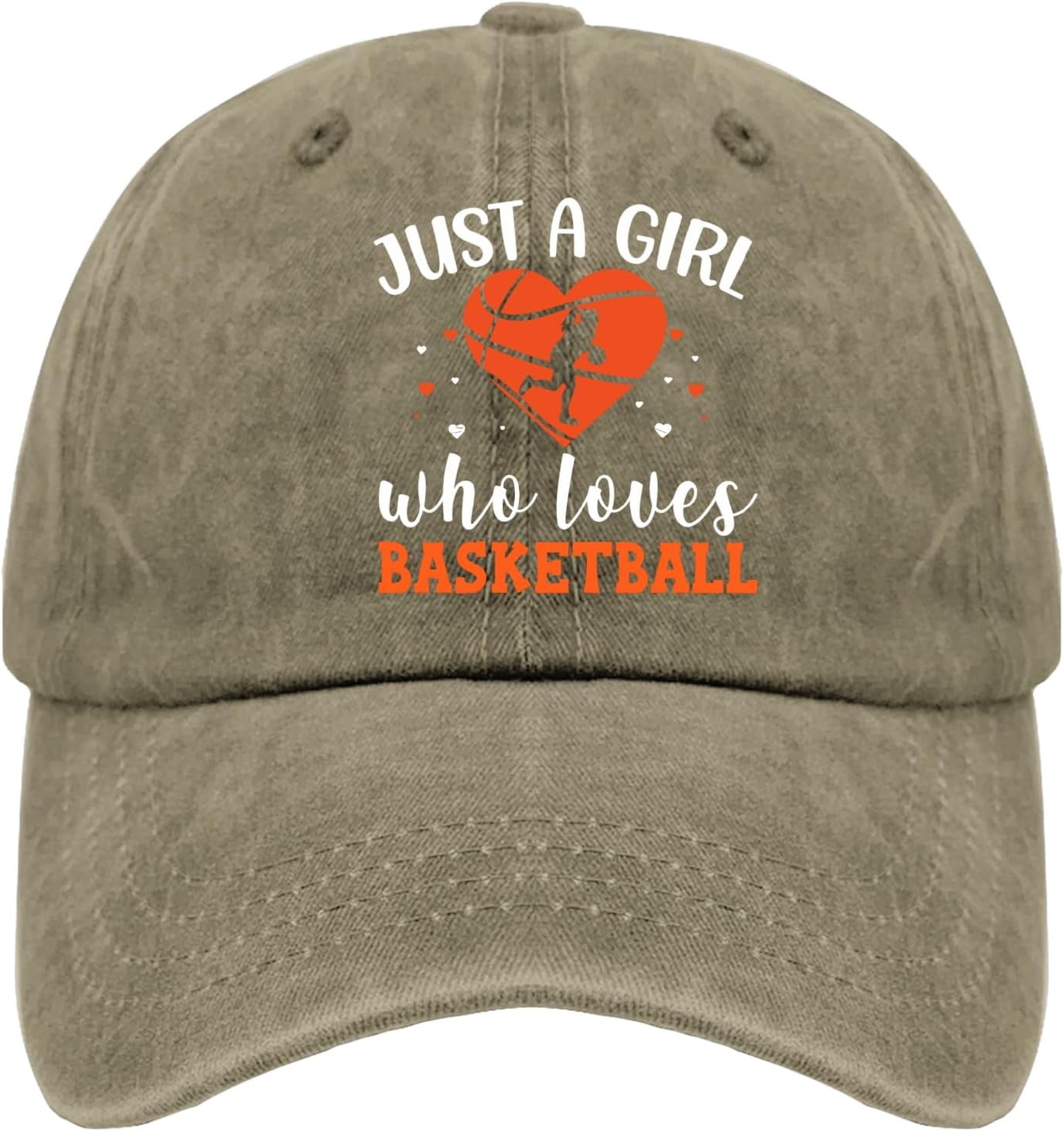Just A Girls Who Loves Basketball Caps Womens Summer Hat Pigment Black ...