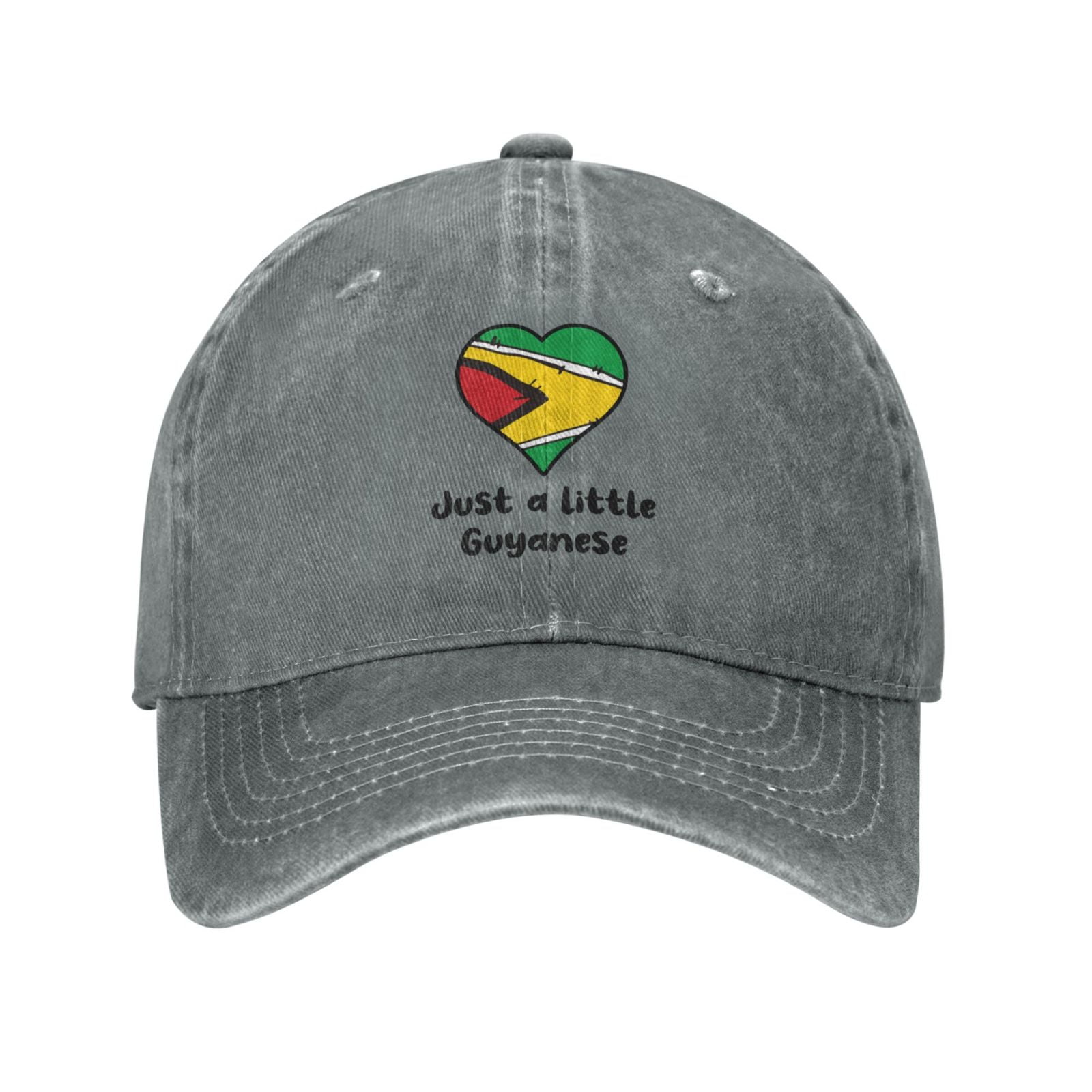 Just A Little Guyanese Guyana Flag Unisex Denim Baseball Cap Adjustable ...