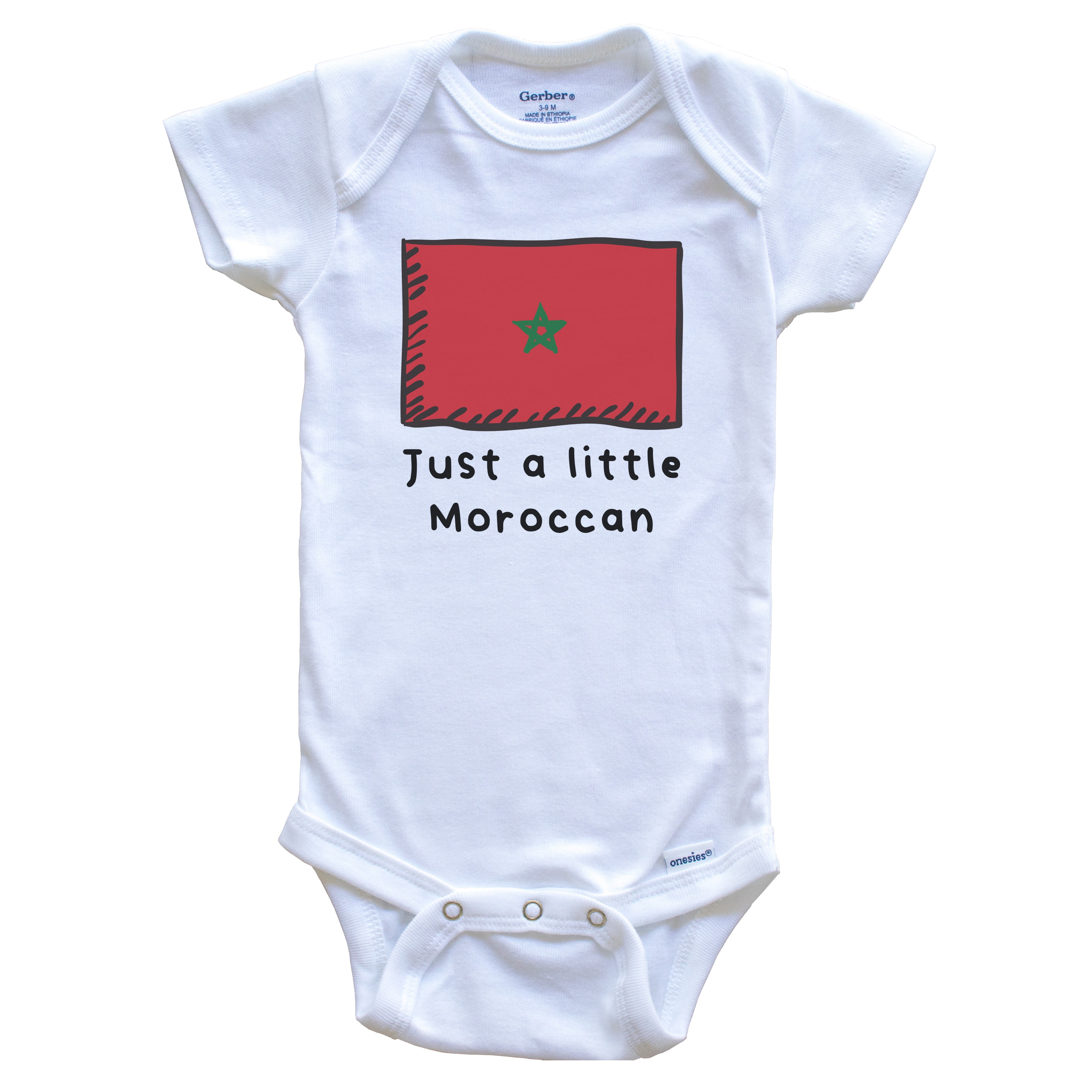 Just A Little Moroccan Funny Cute Morocco Flag Baby Bodysuit - Walmart.com