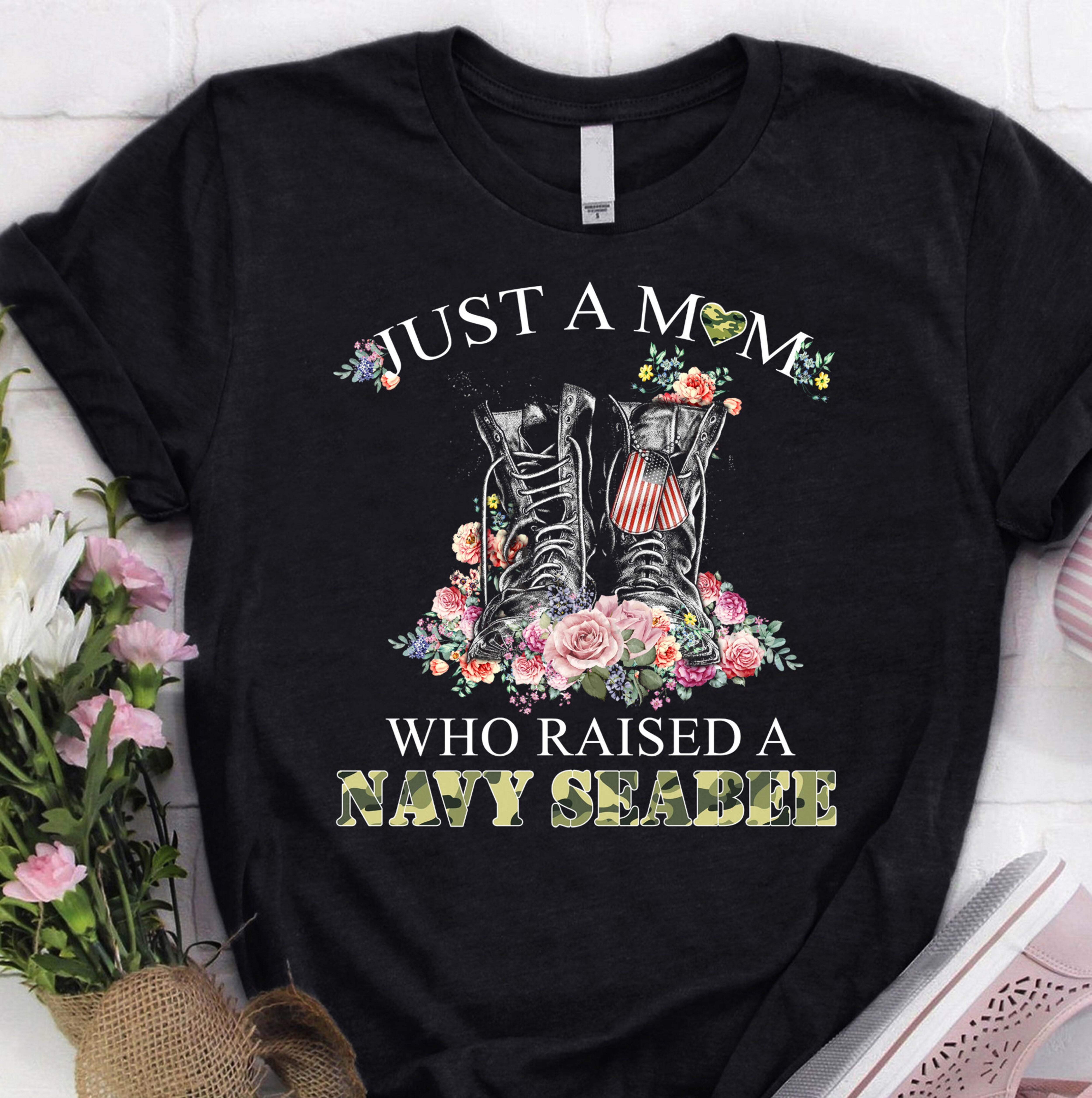Just A Mom Who Raised A Navy Seabee Shirt | Gift For Navy Seabee | Idea ...