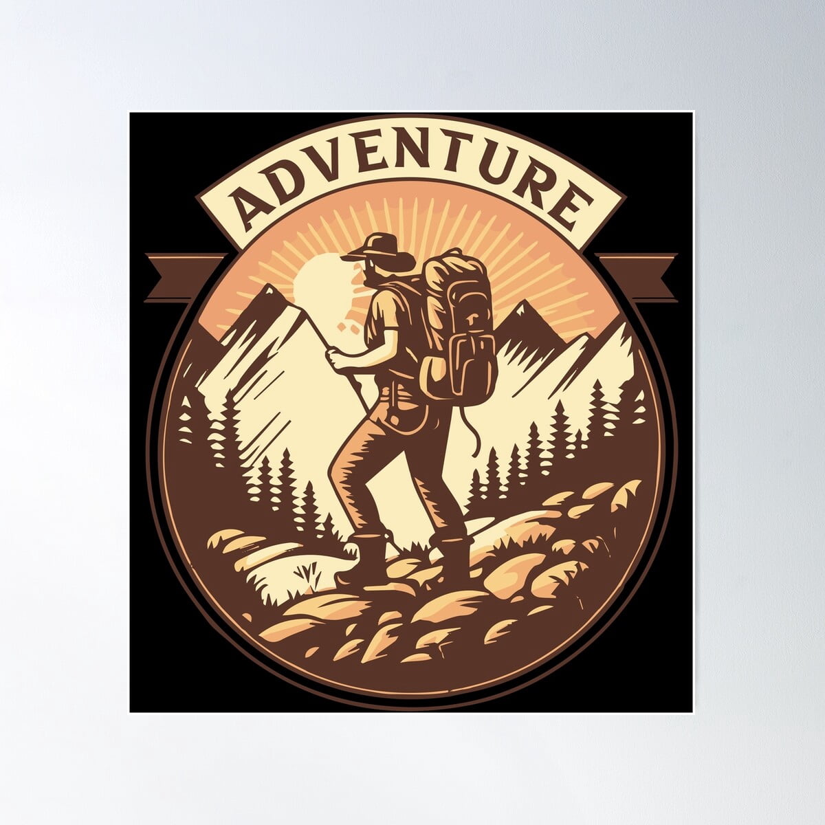 Just A Nurse Who Loves Hiking | Mount Everest Poster Wall Art, Modern ...
