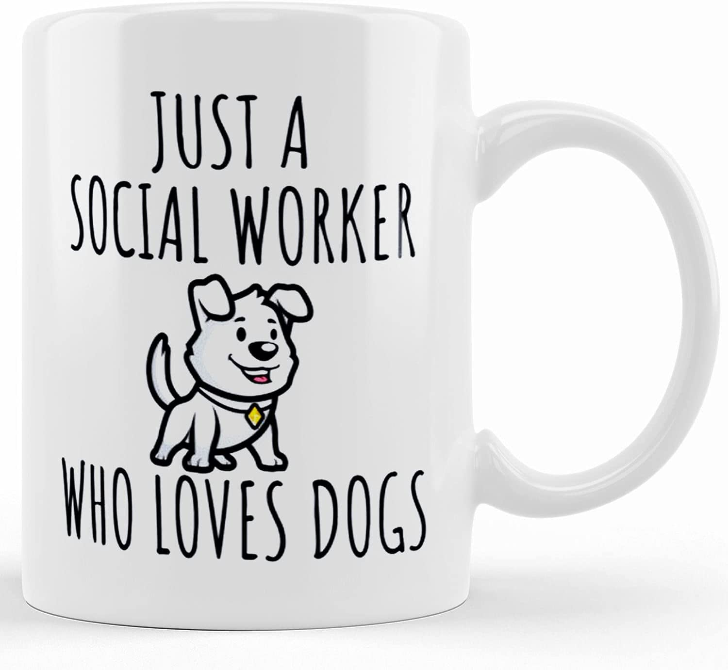 Just A Social Worker Who Loves Dogs Mug, Funny Social Worker Mug ...