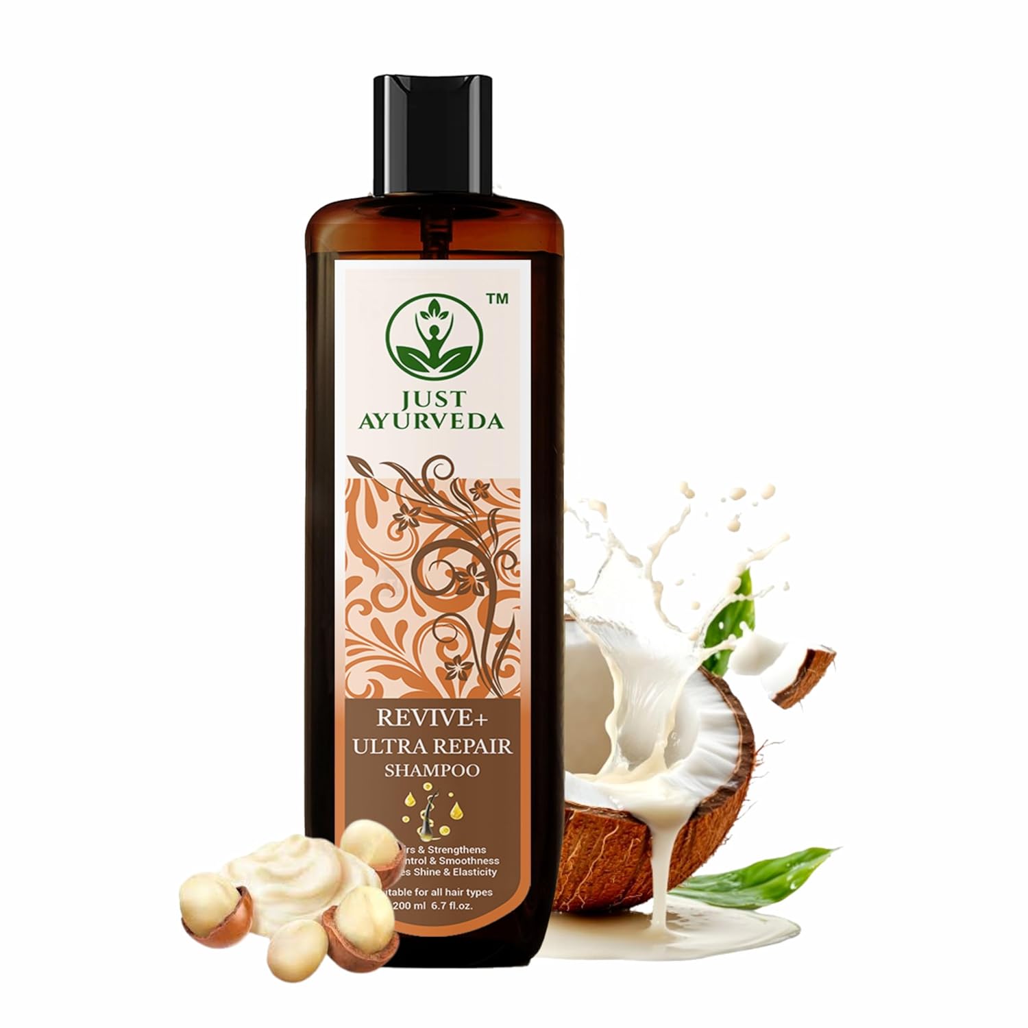Just Ayurveda Revive Ultra Repair Shampoo Deep Nourishment Damage ...