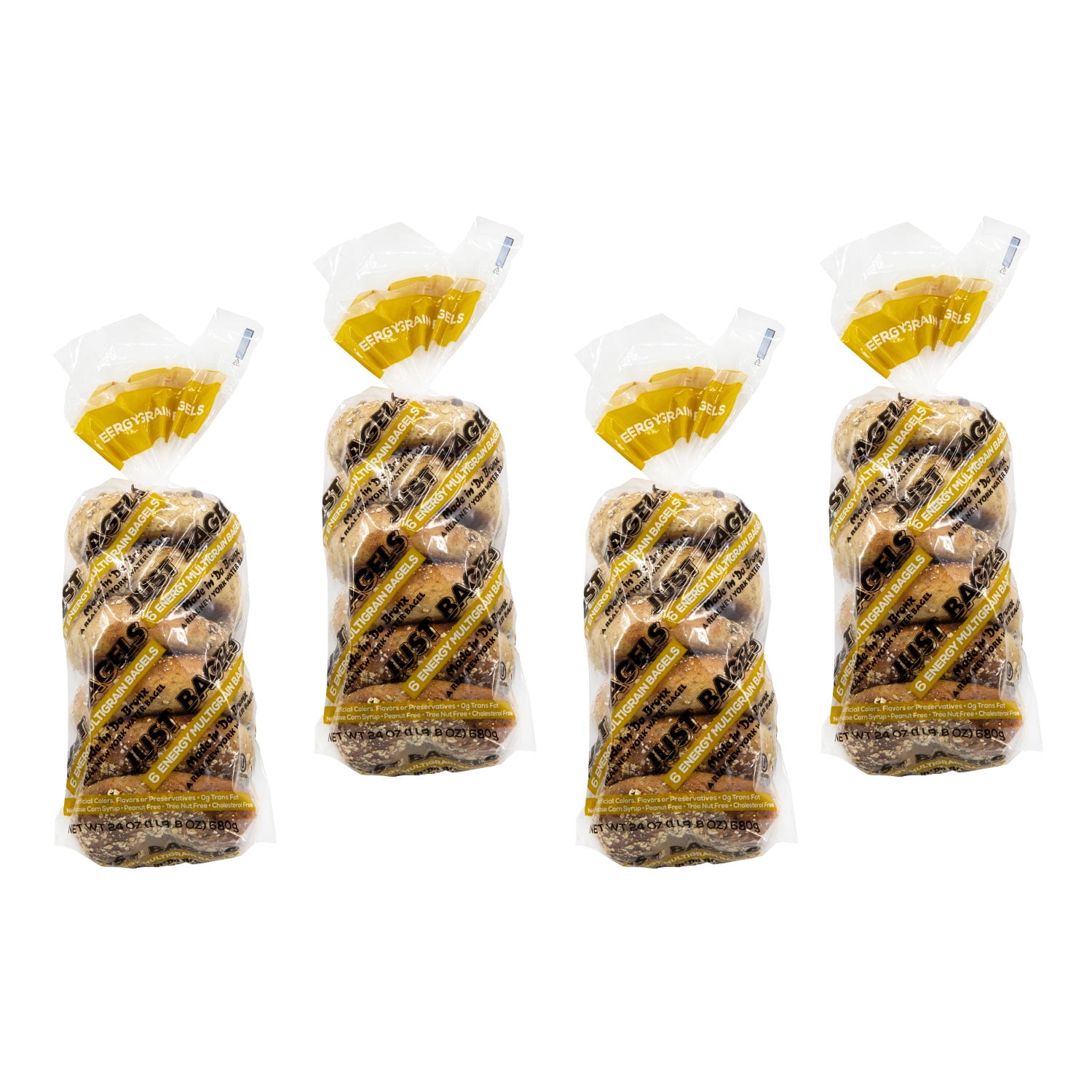 Just Bagels -Energy Multigrain Bagels - 24 Count (4 six packs), 24oz ...