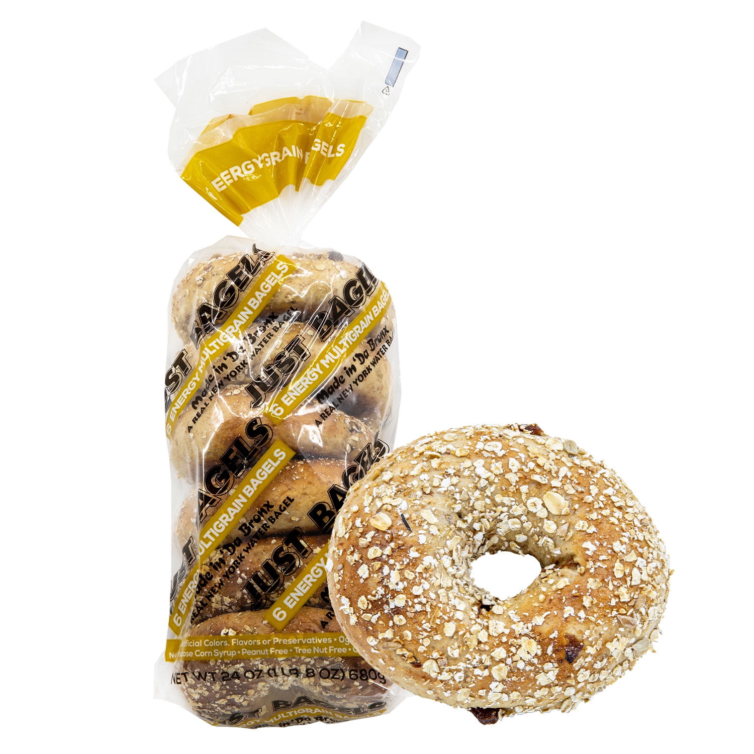 Just Bagels -Energy Multigrain Bagels - 48 Count (8 six packs), 24oz ...