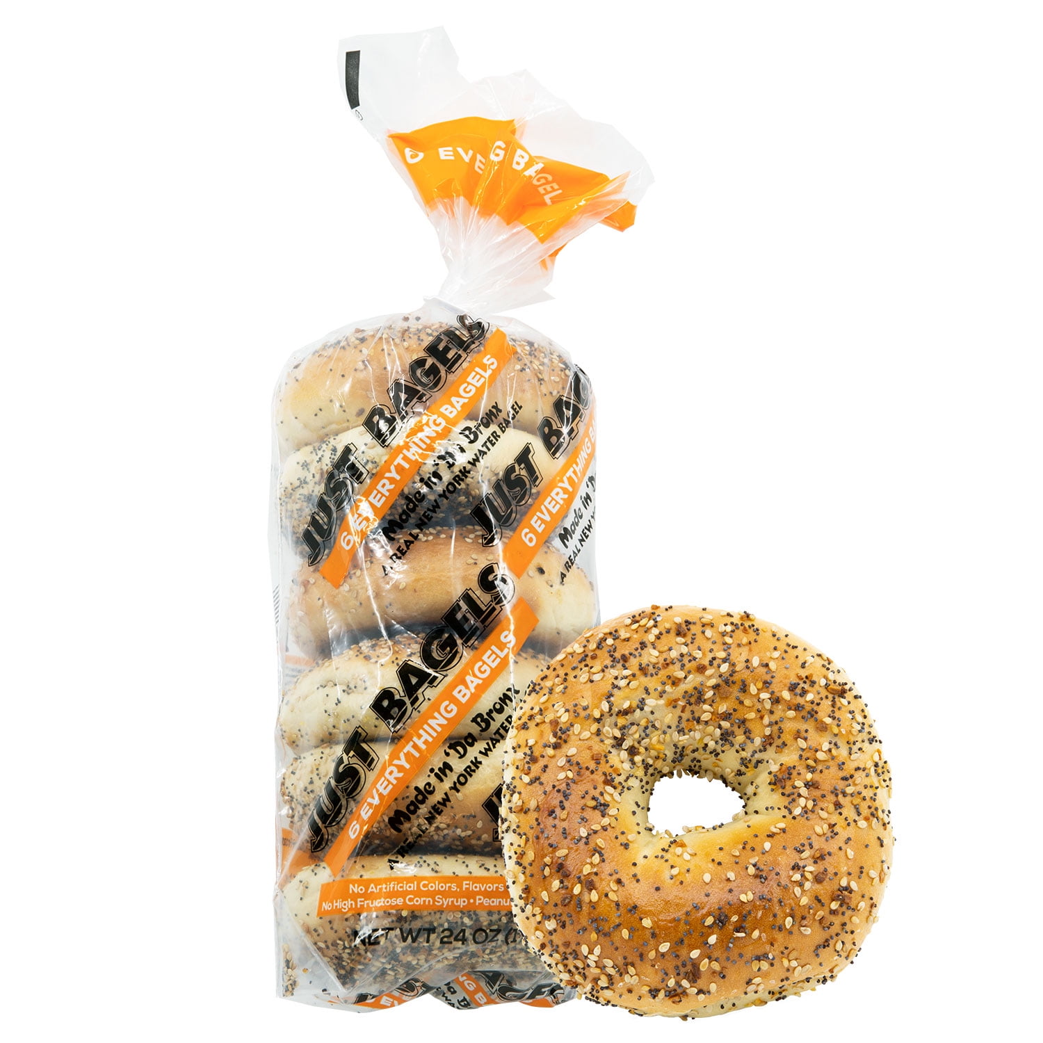Just Bagels - Everything Bagels - 48 Count (8 six packs), 24oz Bag ...