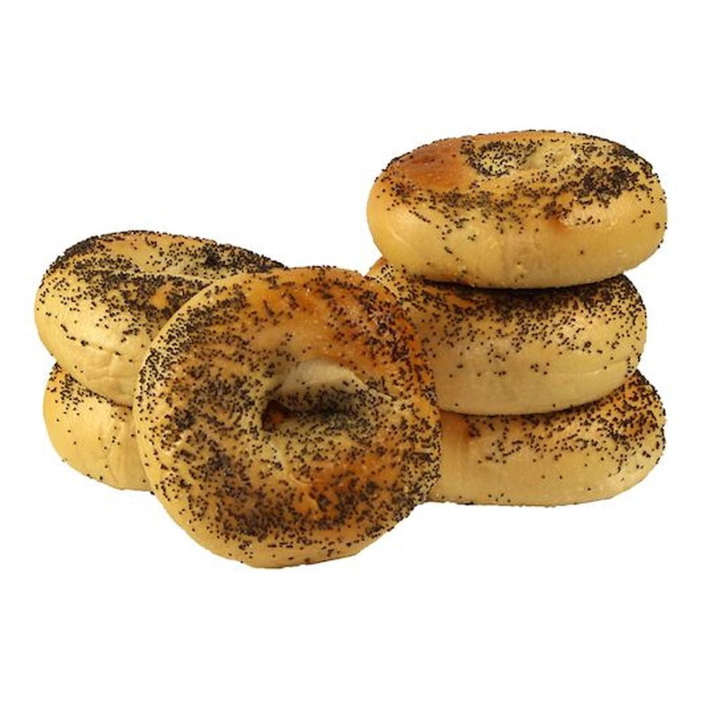 Just Bagels Poppy Bagel, 4 Ounce -- 48 per case - Walmart.com