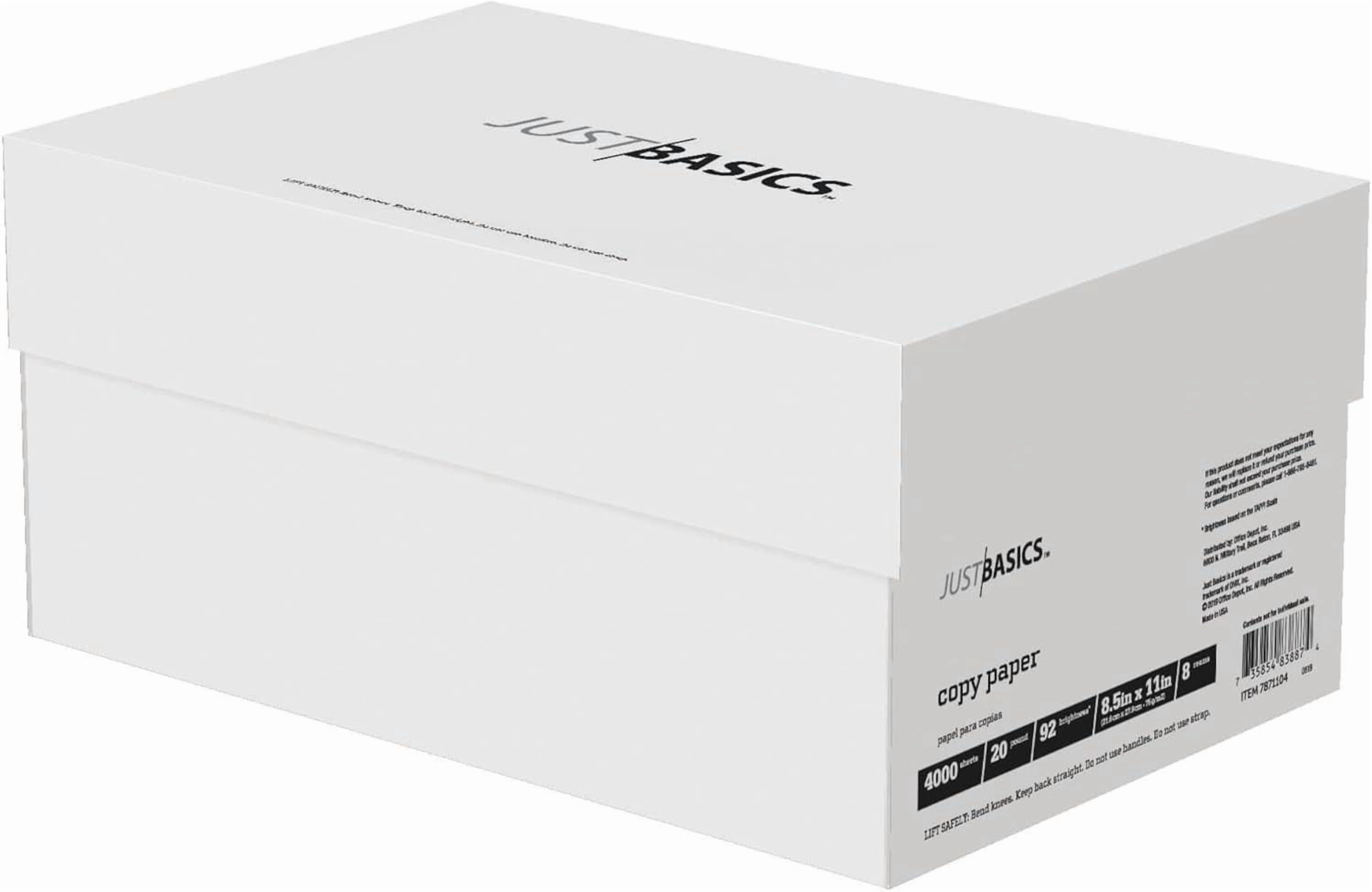 Just Basics™ Multi-Use Printer & Copier Paper, Letter Size (8 1/2" x 11 ...