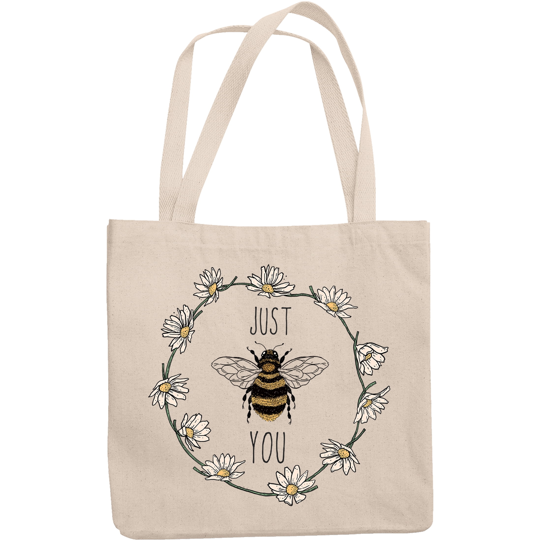 Just Bee You Pun with a Flower Wreath & Honey Bee Art Merch Gift, 12oz ...