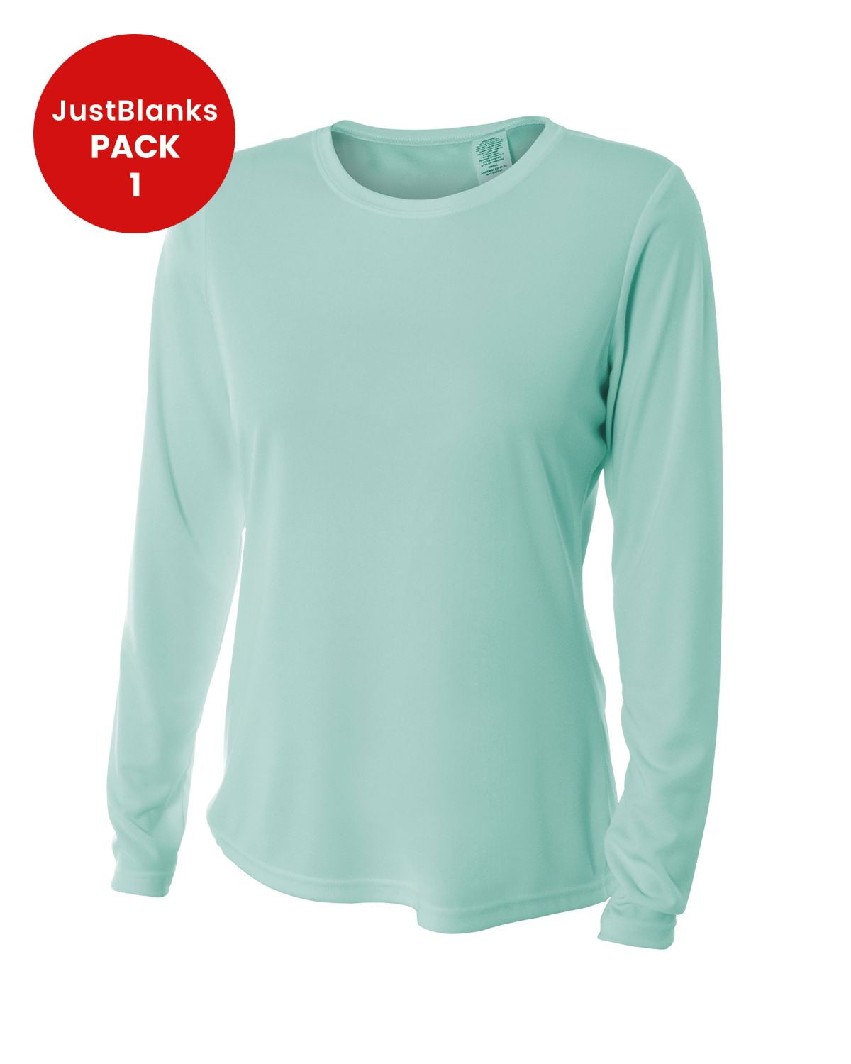 JustBlanks Womens Long Sleeve T Shirts Cooling Performance Tees Plain ...